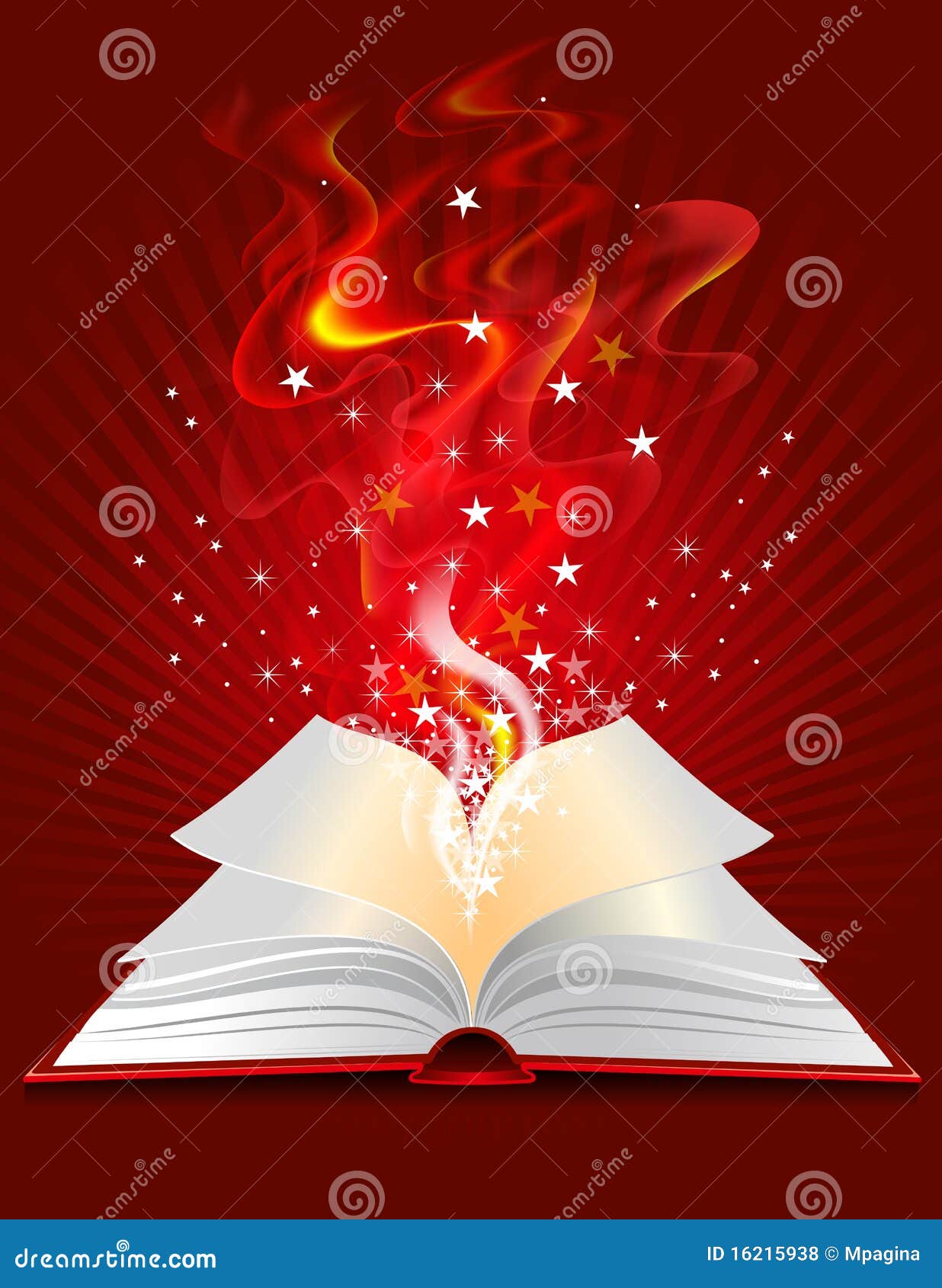 Magisches Buch vektor abbildung. Illustration von hell - 16215938