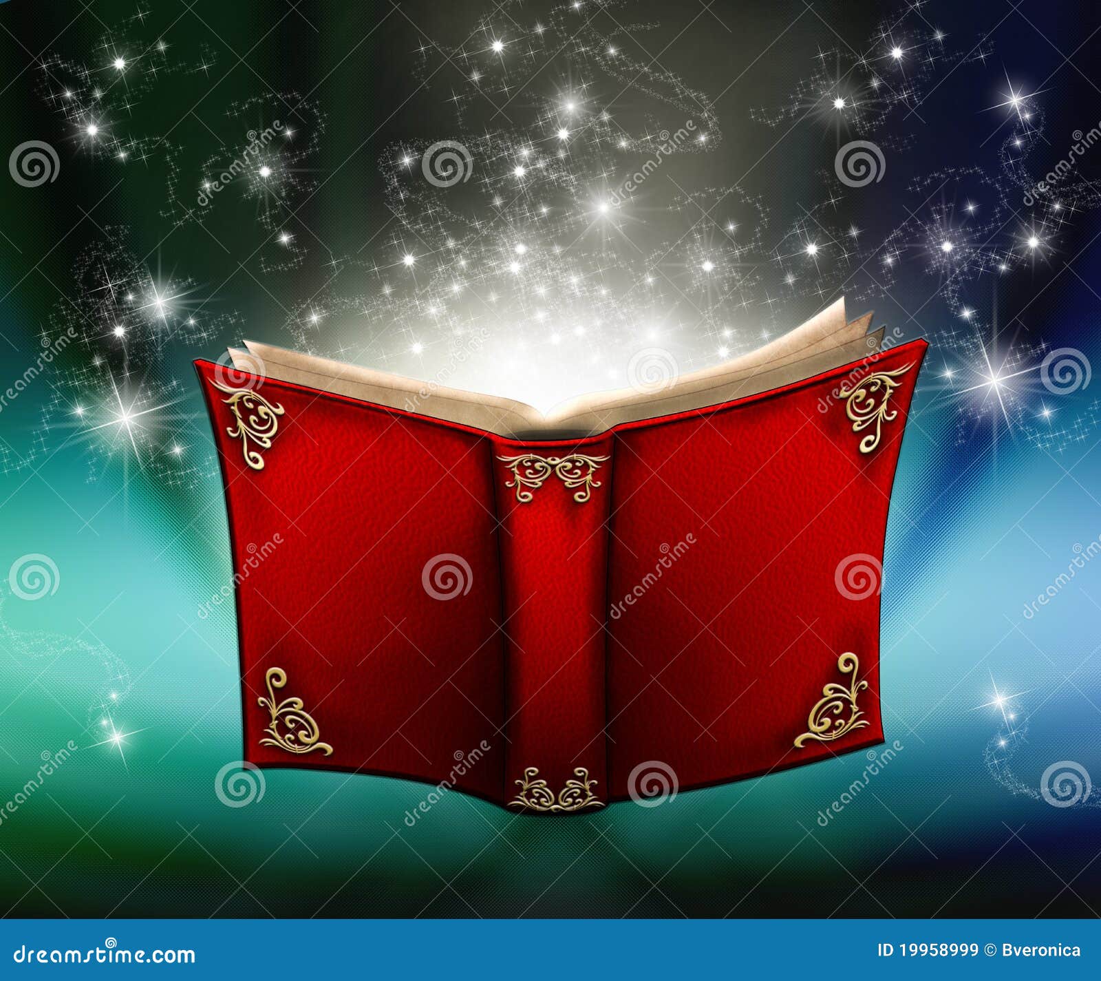 Magisches Buch stock abbildung. Illustration von anleitung - 19958999