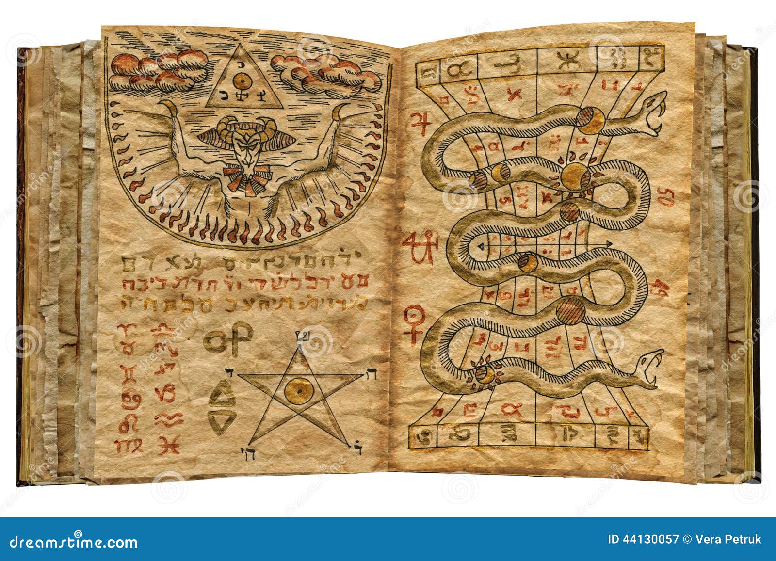 Magisches Buch Lokalisierte 2 Stockbild - Bild von abbildung, teufel ...