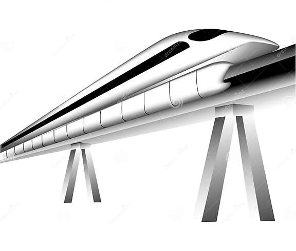 Maglev train stock illustration. Illustration of magnet - 625315