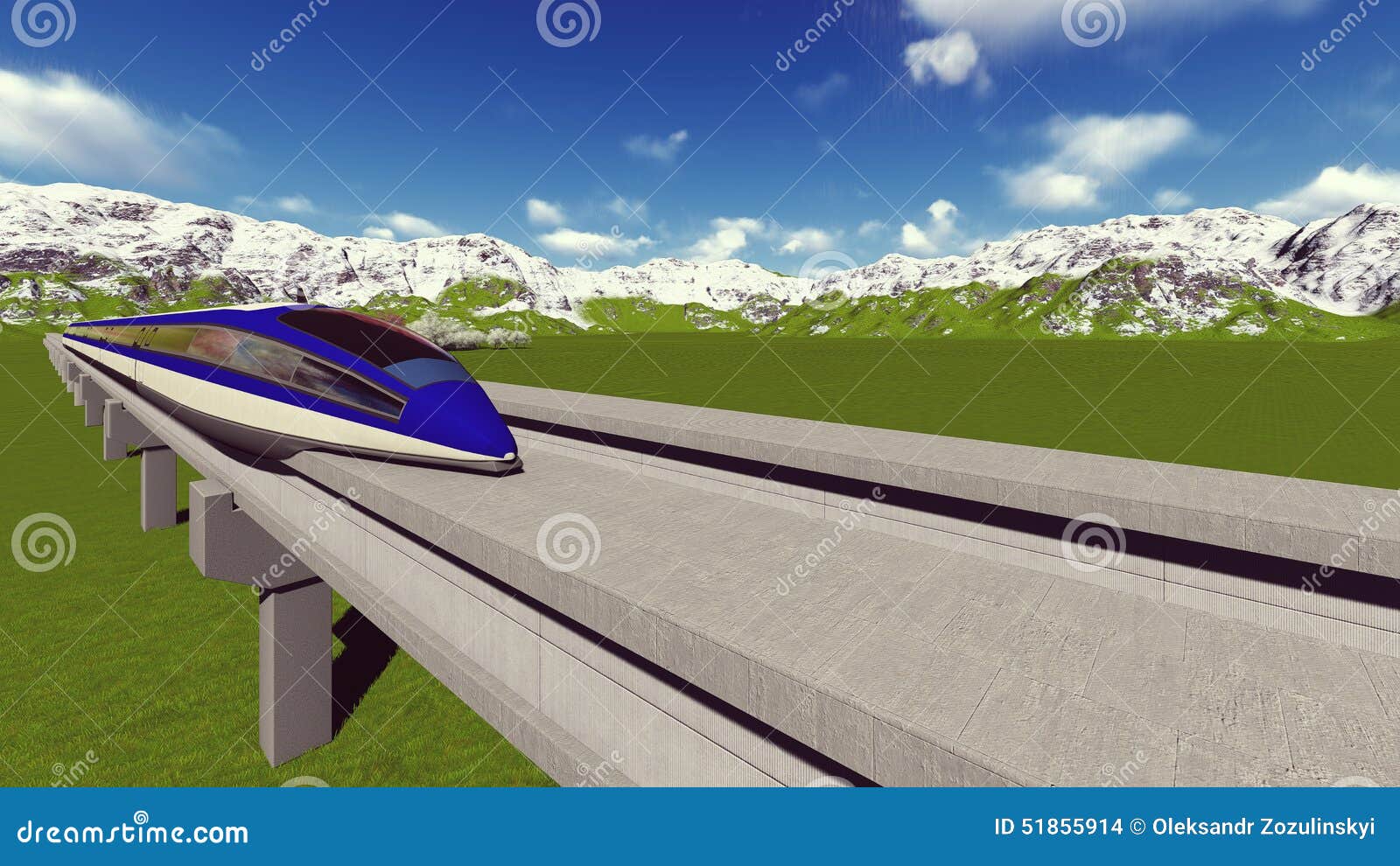 Maglev train Raster 7 7 stock illustration. Illustration of perspective ...