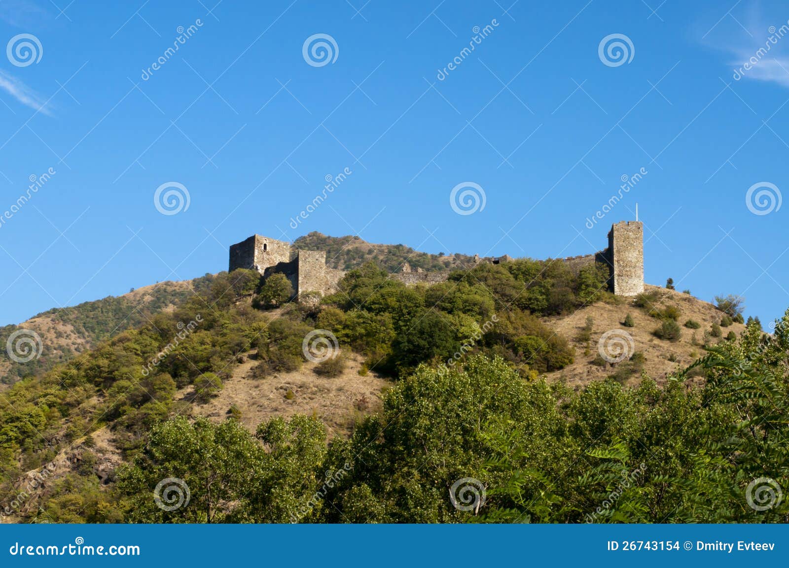 Maglic fortress stock photo. Image of tower, september - 26743154