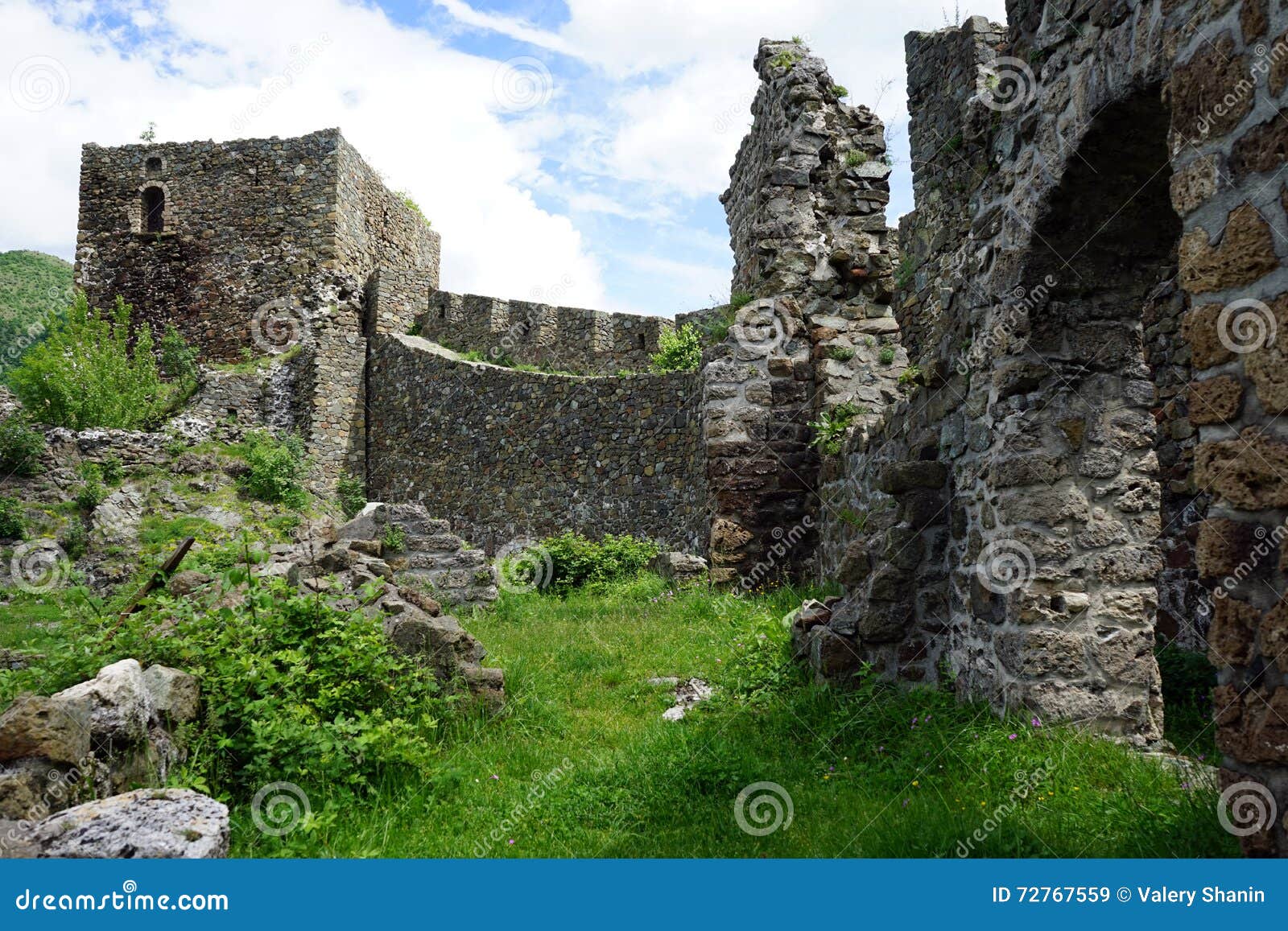 Maglic ruins stock image. Image of courtyard, serbia - 72767559