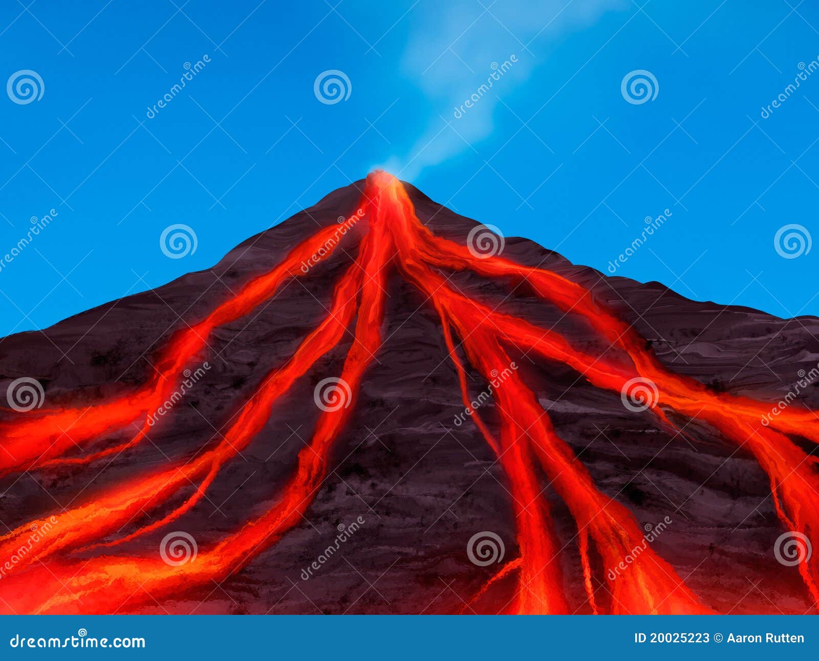 Magma Flow Digital Painting Stock Image - Image of mountain, painting ...