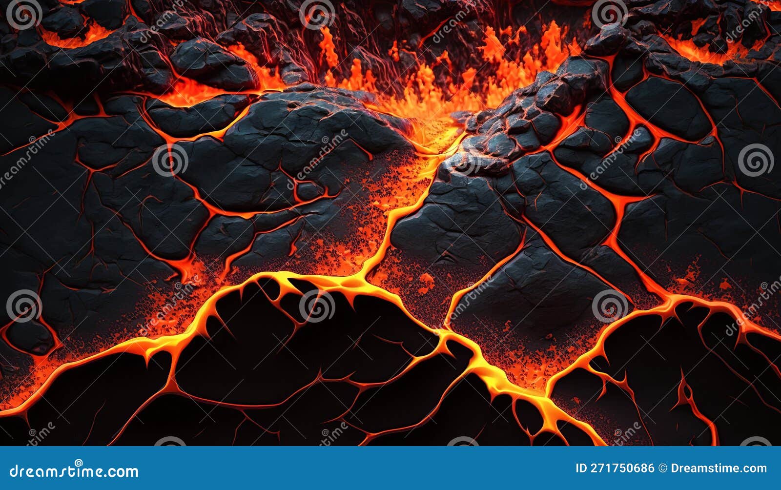Magma Volcano Background. Lava Fire Using UI UX Design. Stock ...