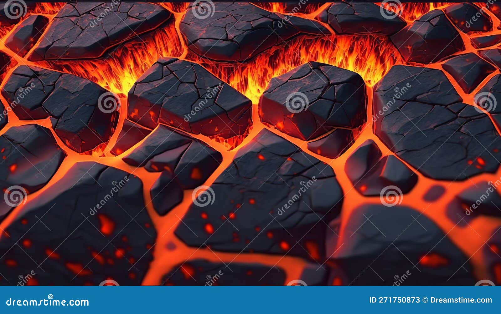 Magma Volcano Background. Lava Fire Using UI UX Design. Stock ...