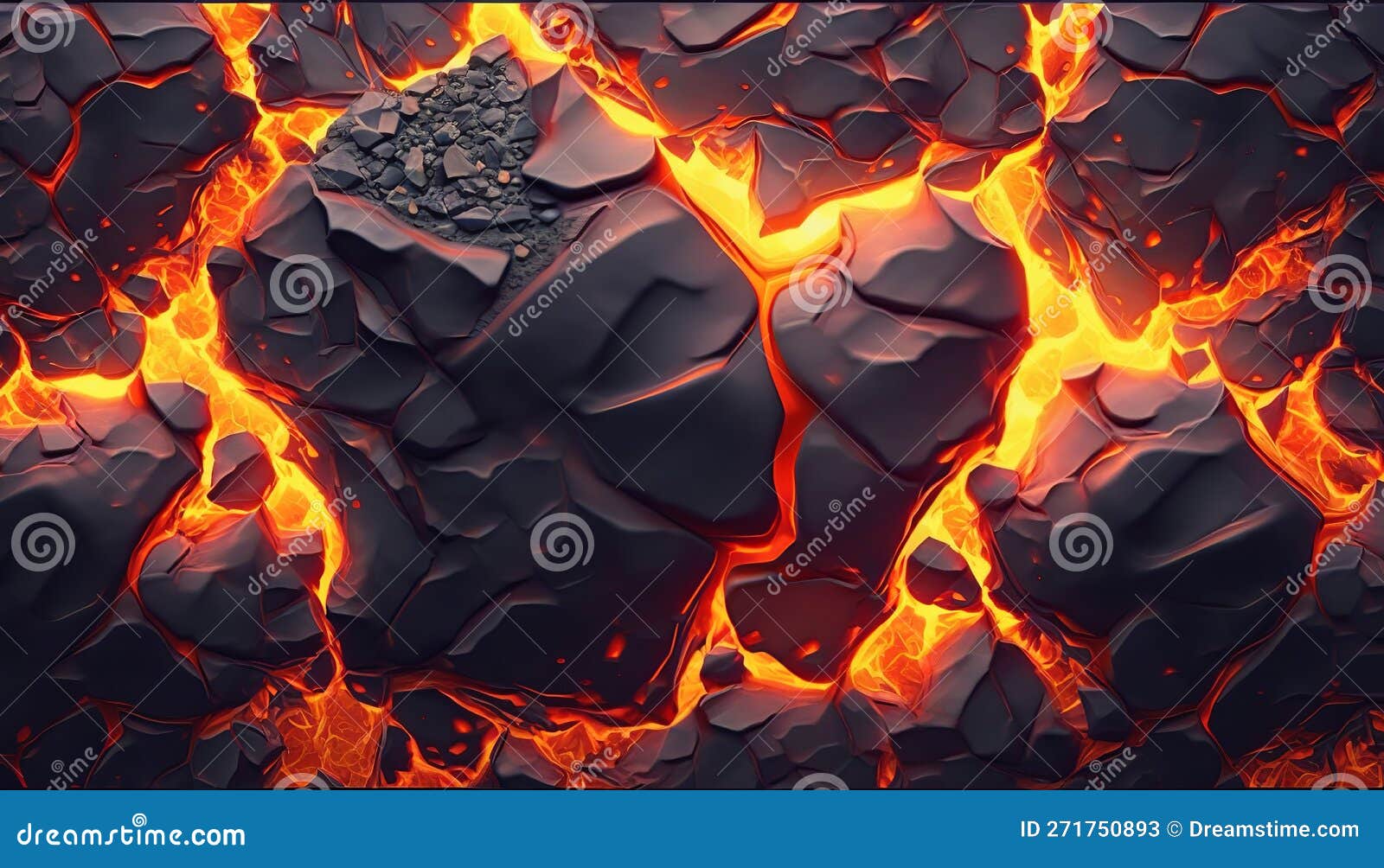 Magma Volcano Background. Lava Fire Using UI UX Design. Stock ...