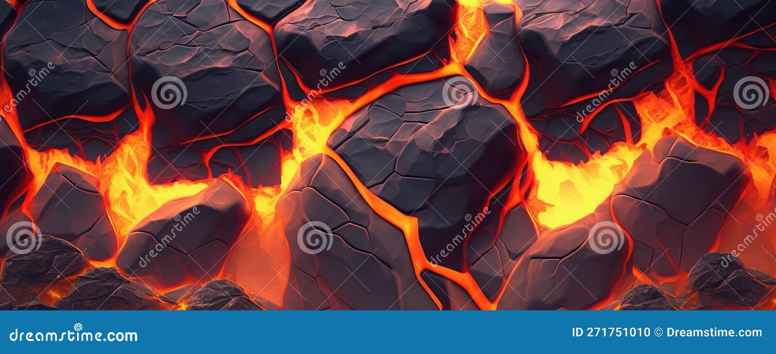 Magma Volcano Background. Lava Fire Using UI UX Design. Stock Photo ...