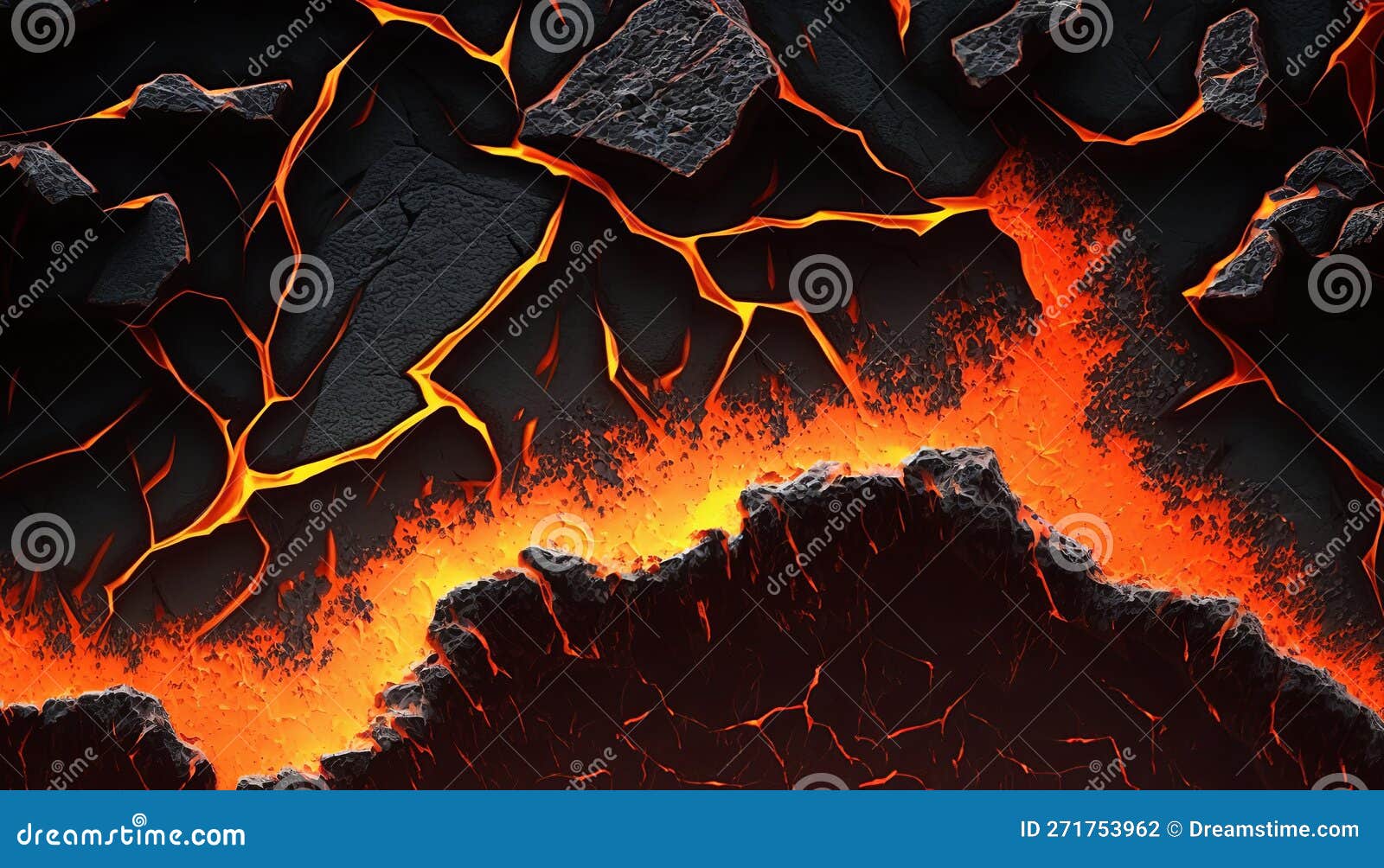 Magma Volcano Background. Lava Fire Using UI UX Design. Stock ...