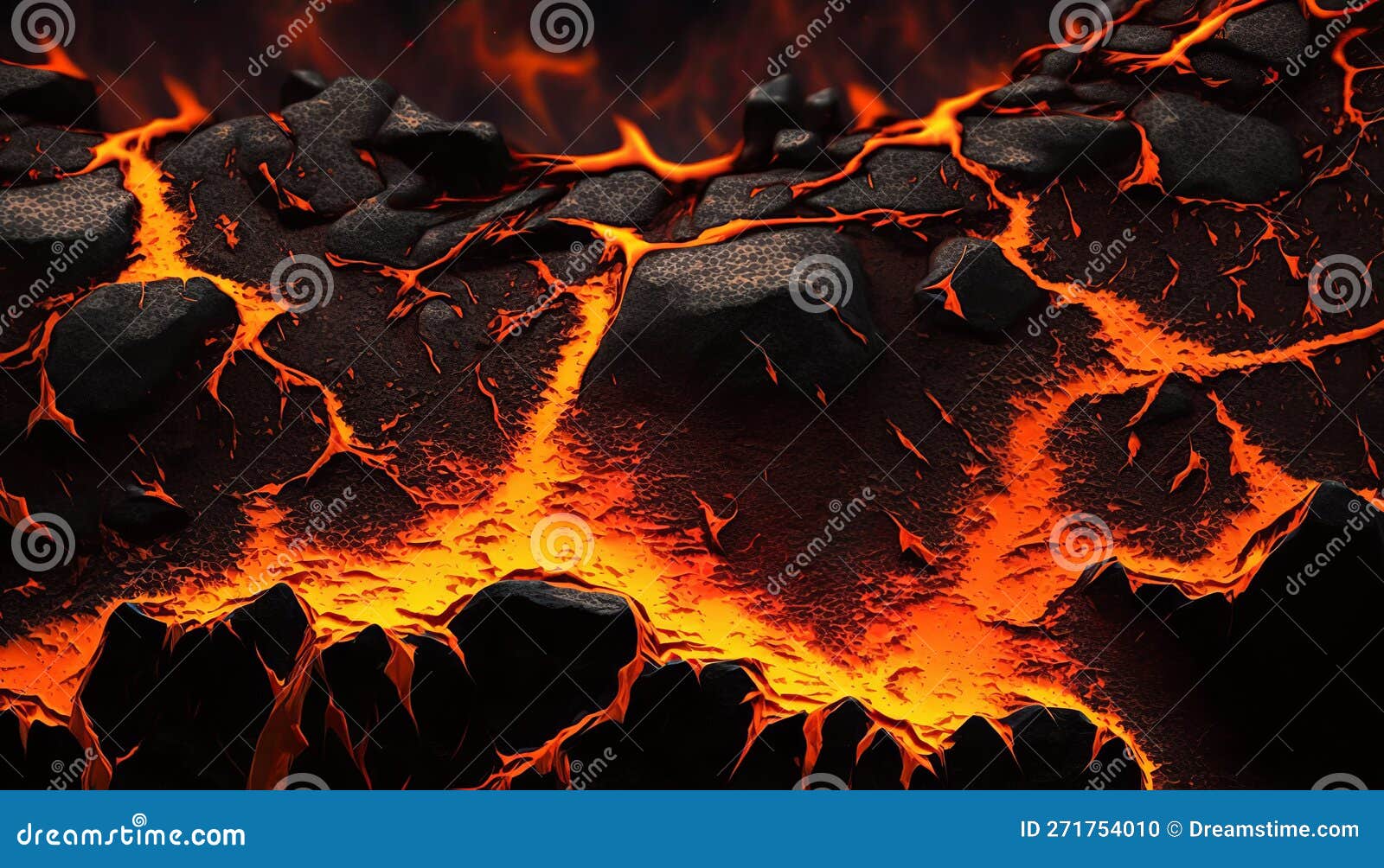 Magma Volcano Background. Lava Fire Using UI UX Design. Stock ...