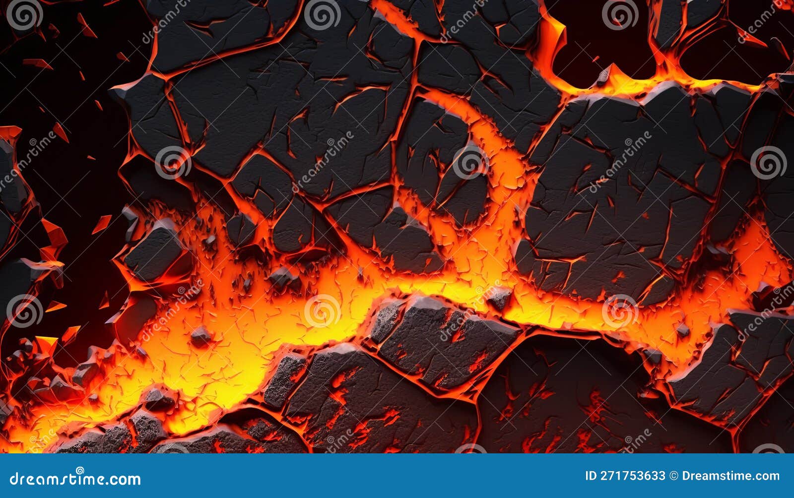 Magma Volcano Background. Lava Fire Using UI UX Design. Stock ...