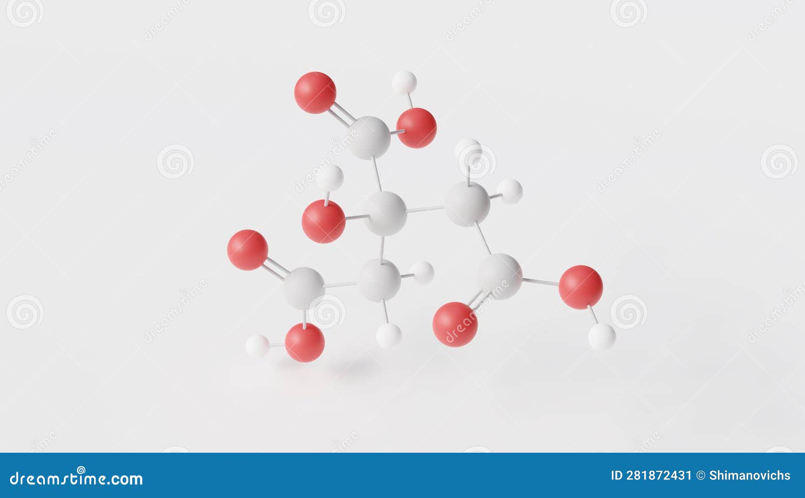 Magnesium Citrate Molecule 3d, Molecular Structure, Ball and Stick ...