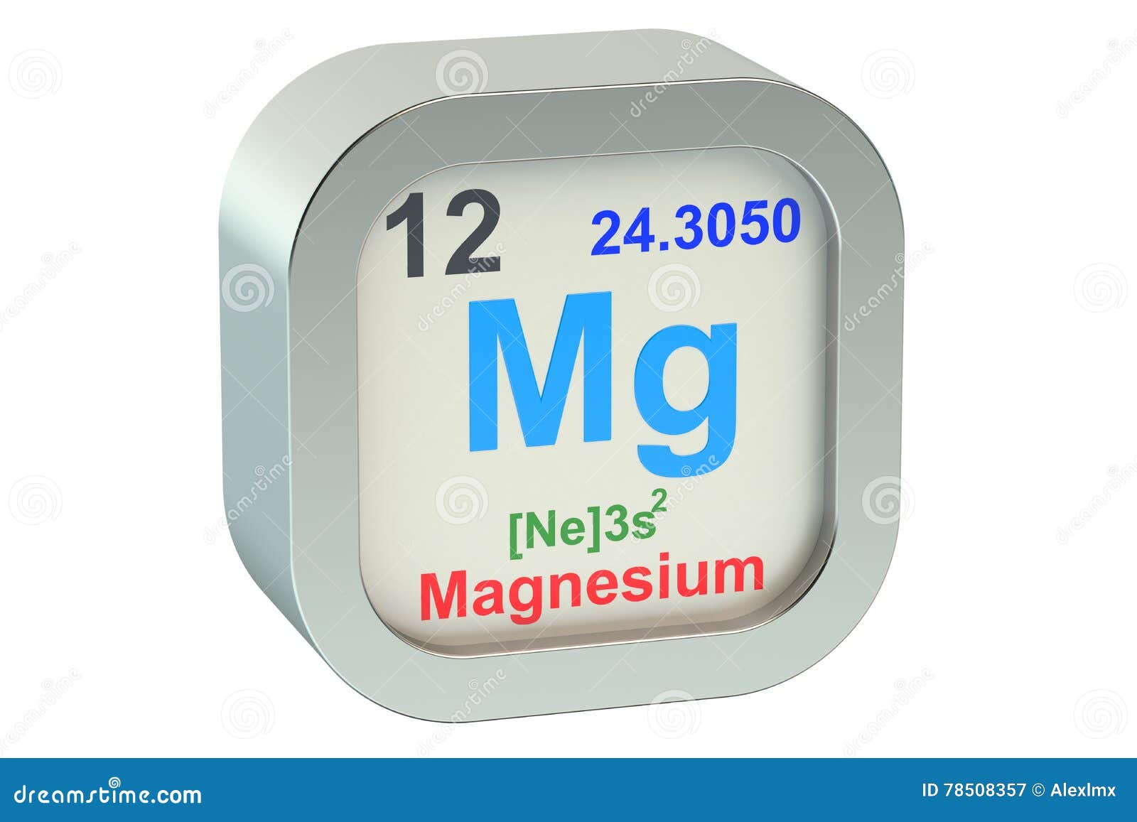 Magnesium Mg, Element Symbol From Periodic Table Series Stock Image ...