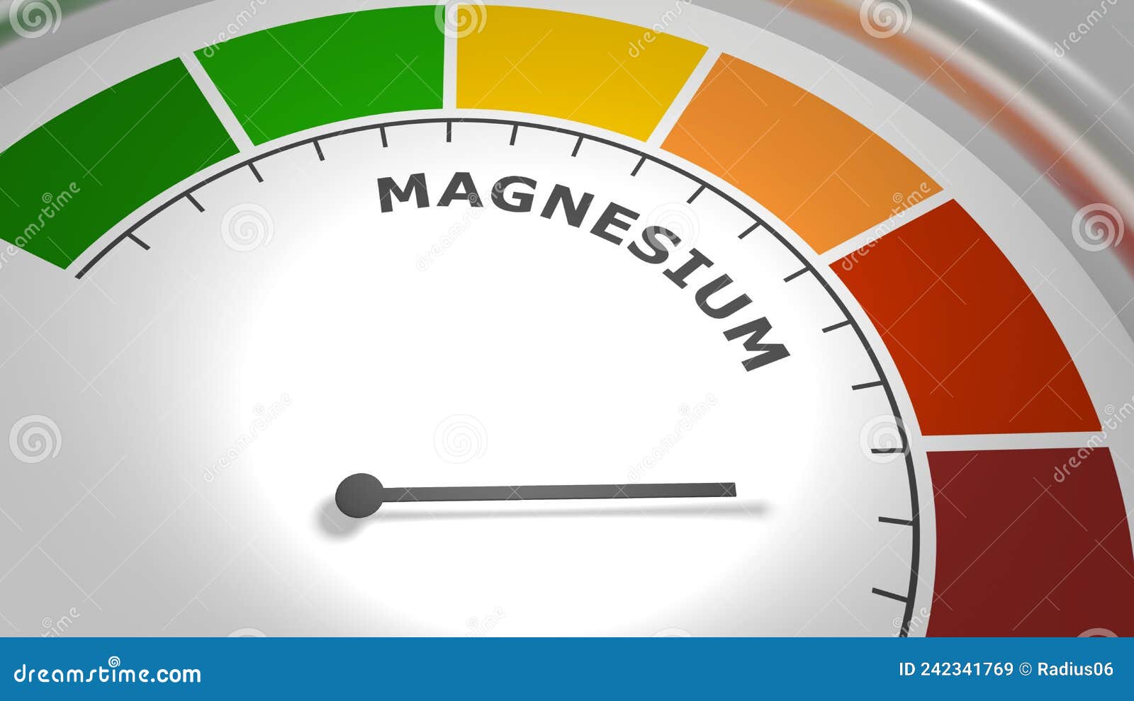 Magnesium Level Abstract Scale. Food Value Measuring. 3D Render Stock ...