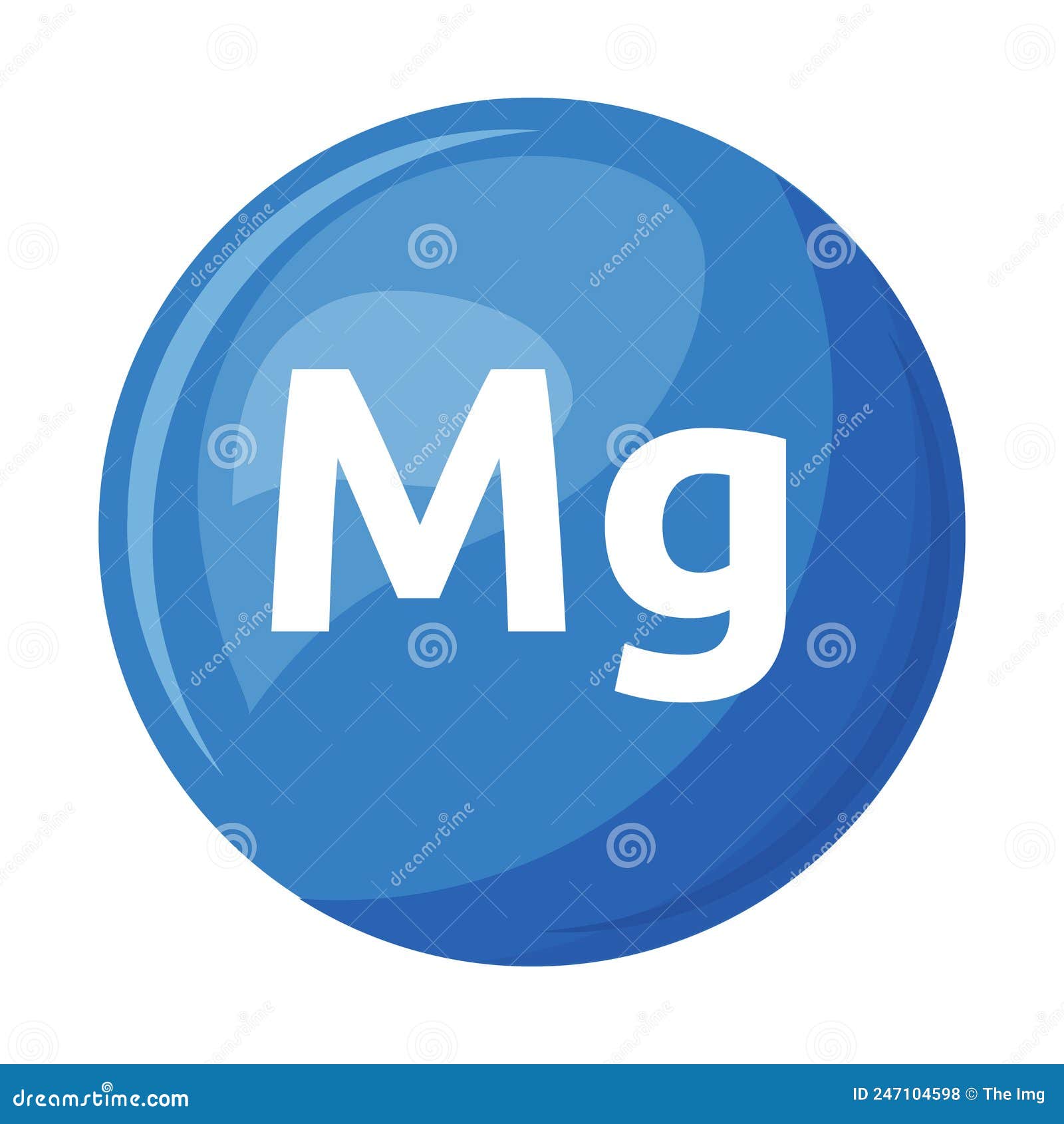 Magnesium Semi Flat Color Vector Object Stock Vector - Illustration of ...