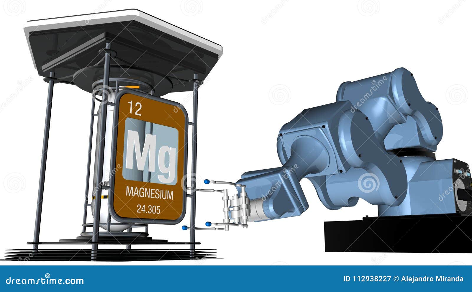 Magnesium Symbol in Square Shape with Metallic Edge in Front of a ...