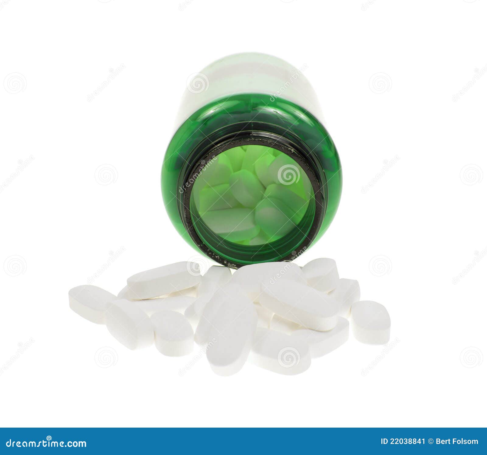 Magnesium Tablets Spilling from Jar Stock Image - Image of vitamins ...