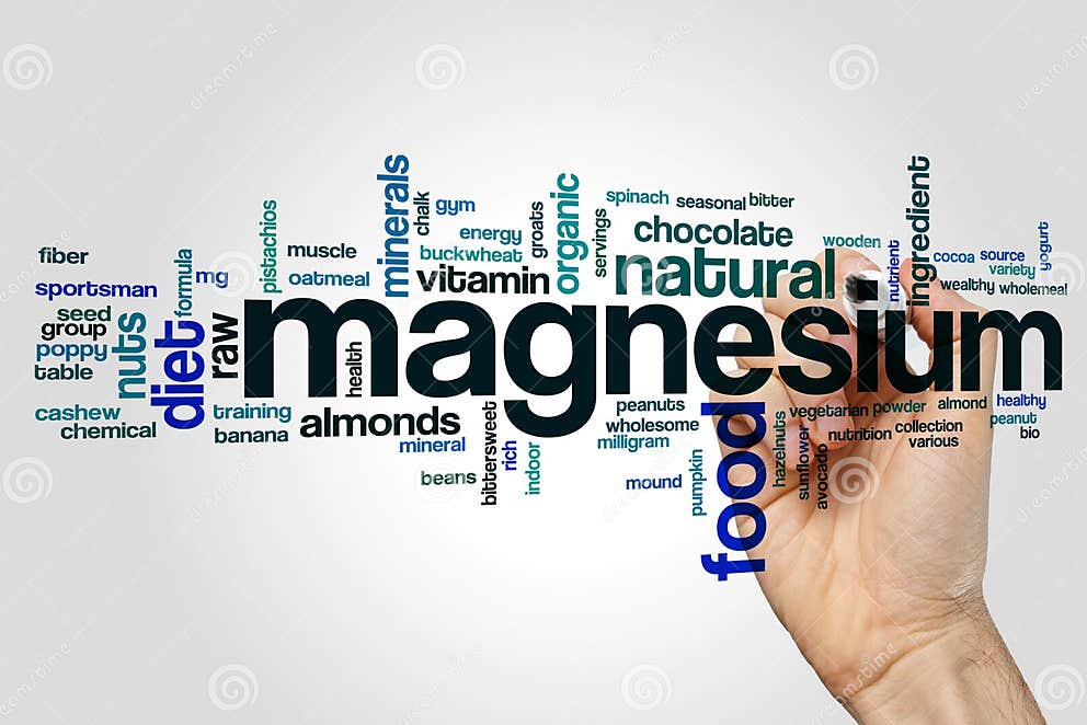 Magnesium word cloud stock image. Image of almonds, cocoa - 90690833