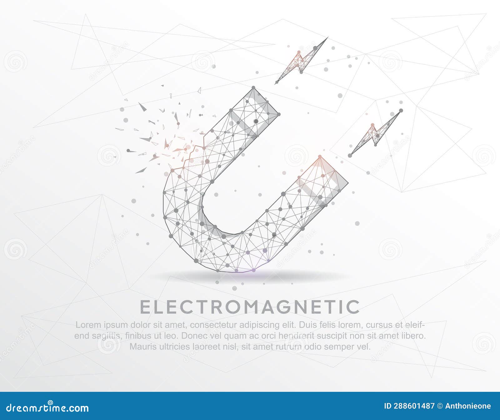 Magnet Abstract Mash Line and Composition Digitally Drawn in the Form ...