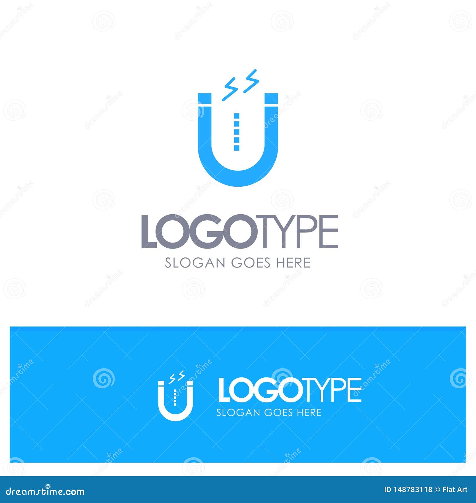 Magnet, Attract, Attracting, Tool Blue Logo Vector Stock Vector ...