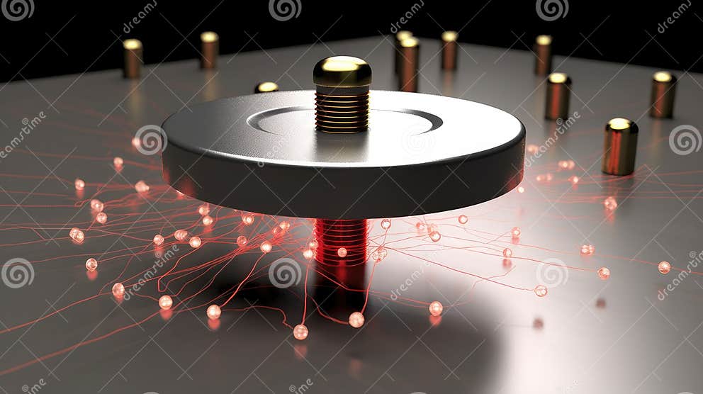 A Magnet Attracting Metal Objects, Visualizing the Magnetic Force and ...