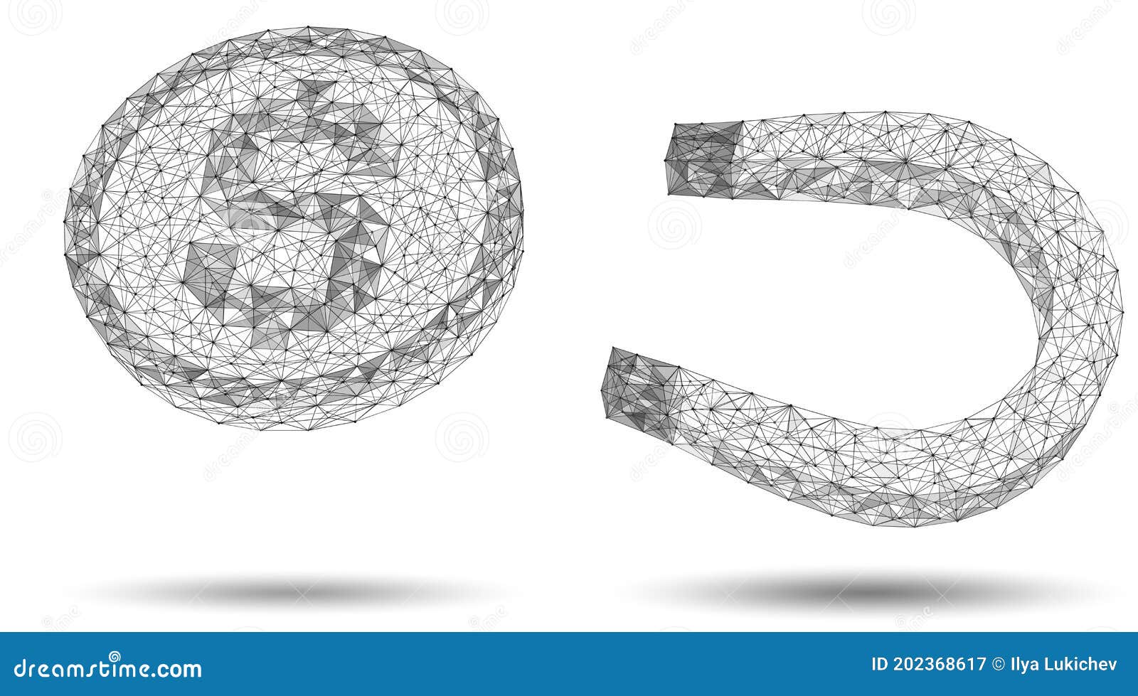 A Magnet that Attracts a Coin. Stock Vector - Illustration of capital ...