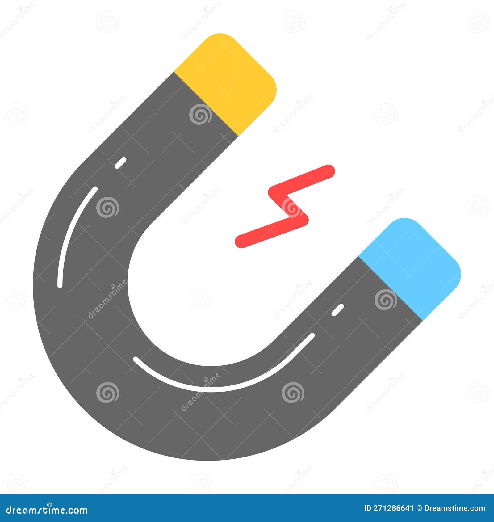 Magnet with Bolt, Vector Design of Attraction Stock Vector ...