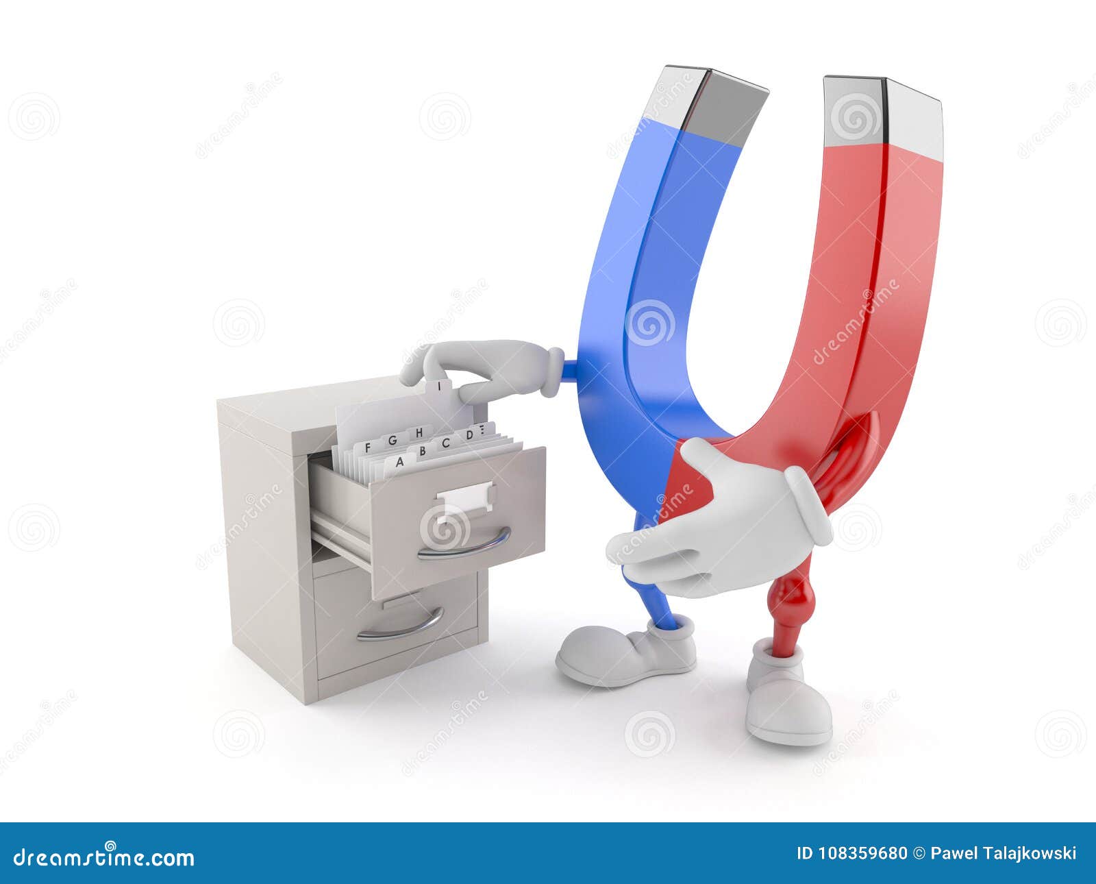 Magnet Character with Archive Stock Illustration - Illustration of ...
