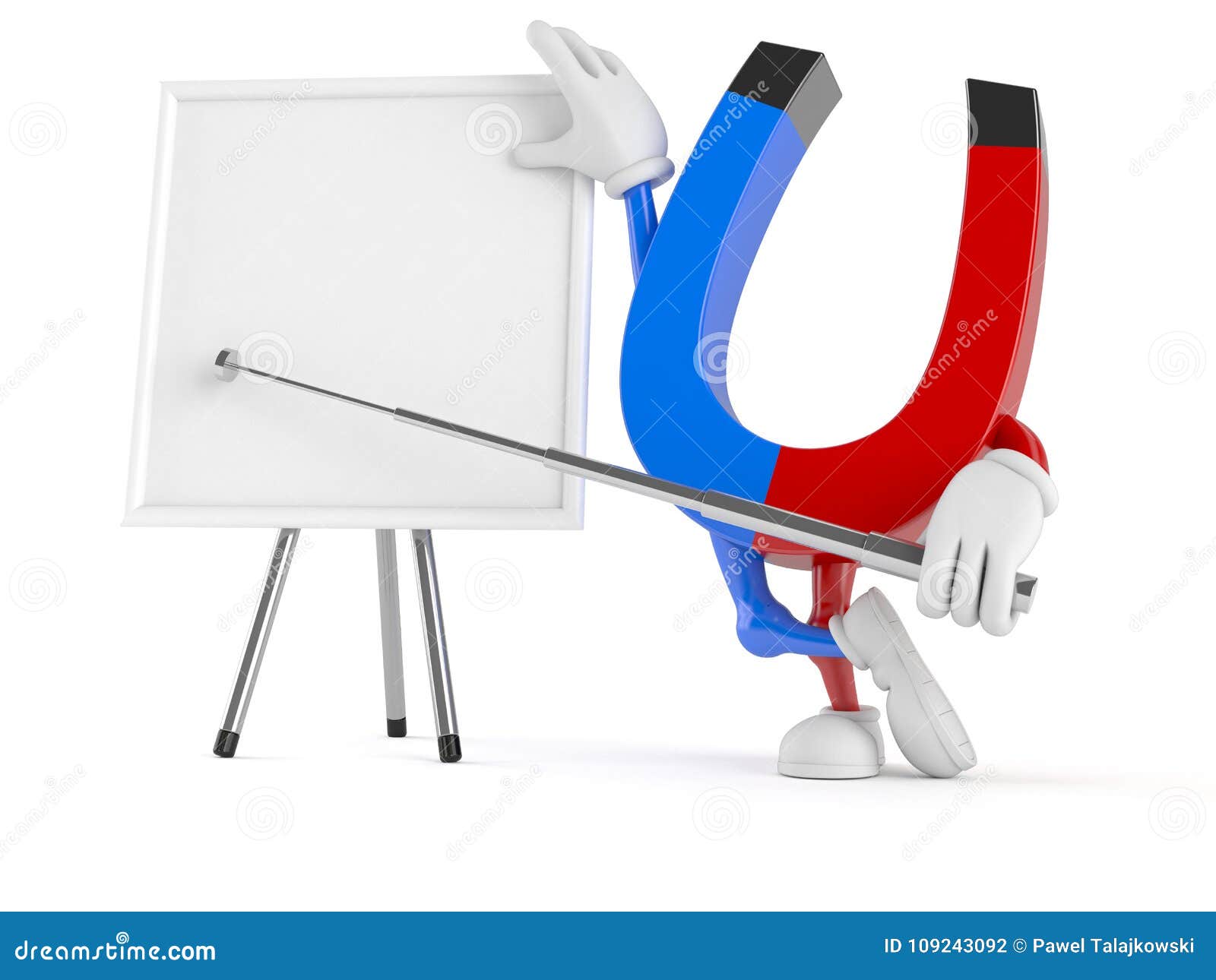 Magnet Character with Blank Whiteboard Stock Illustration ...