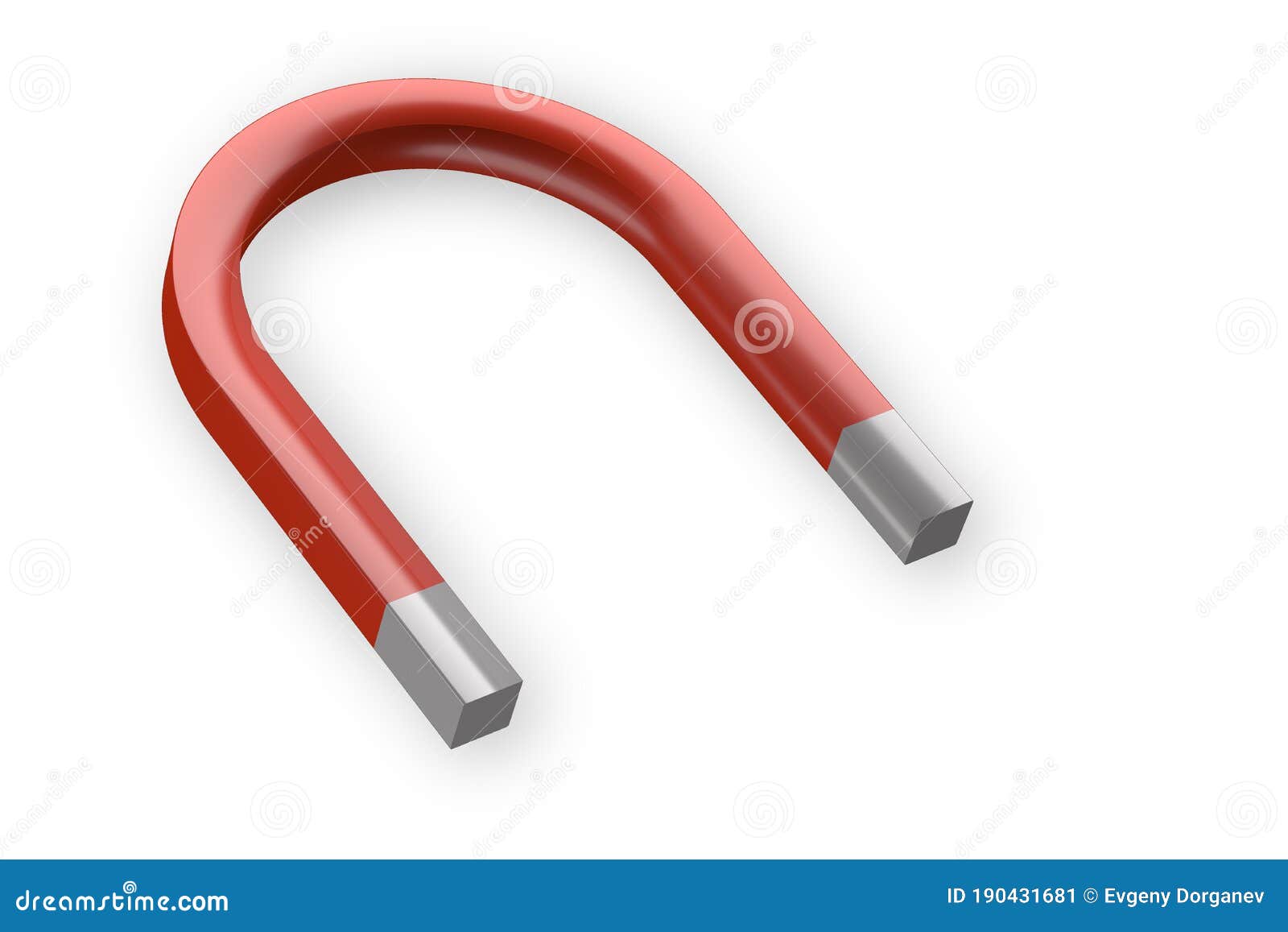 Magnet Isolate on a White Background 3d Rendering Stock Illustration ...