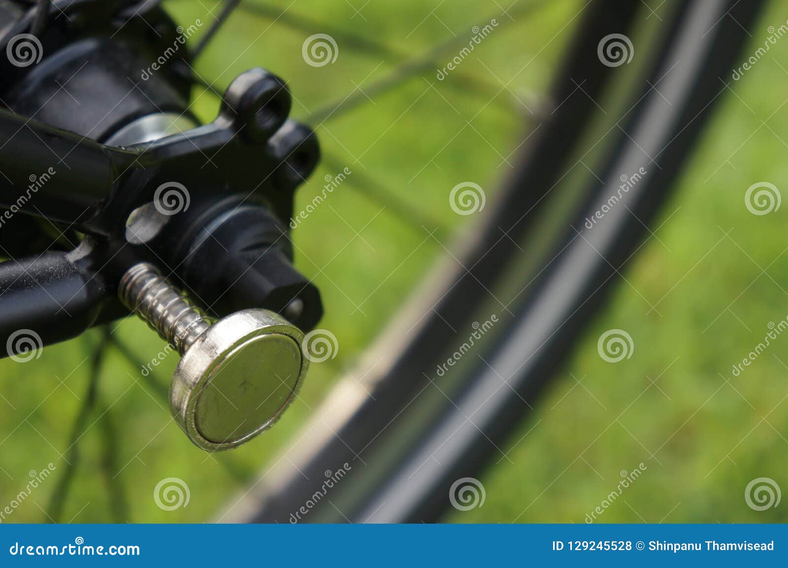 Magnet for Folding Bicycle Bike on Green Background Stock Photo - Image ...