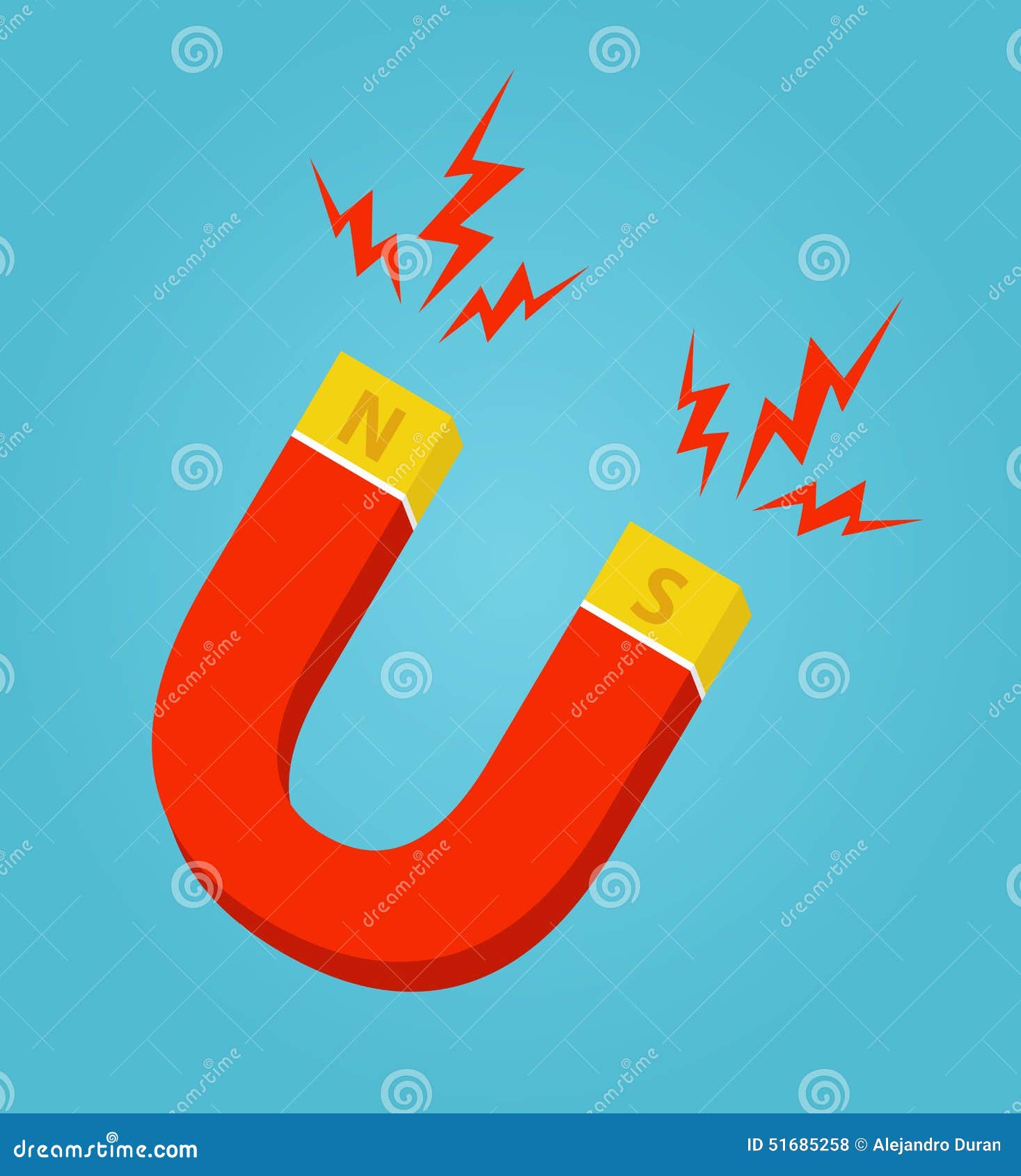 Magnet force stock vector. Illustration of magnet, design - 51685258