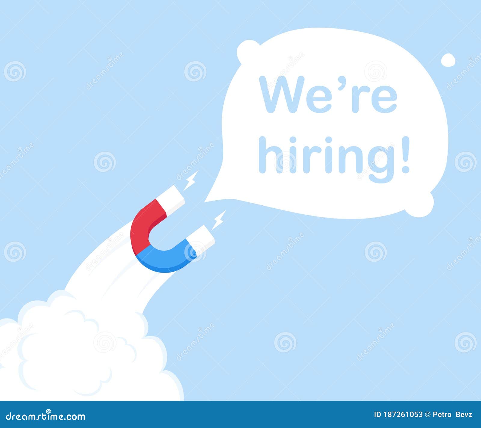 A Magnet in the Form of a Rocket Attracting we`re Hiring! Modern Flat ...