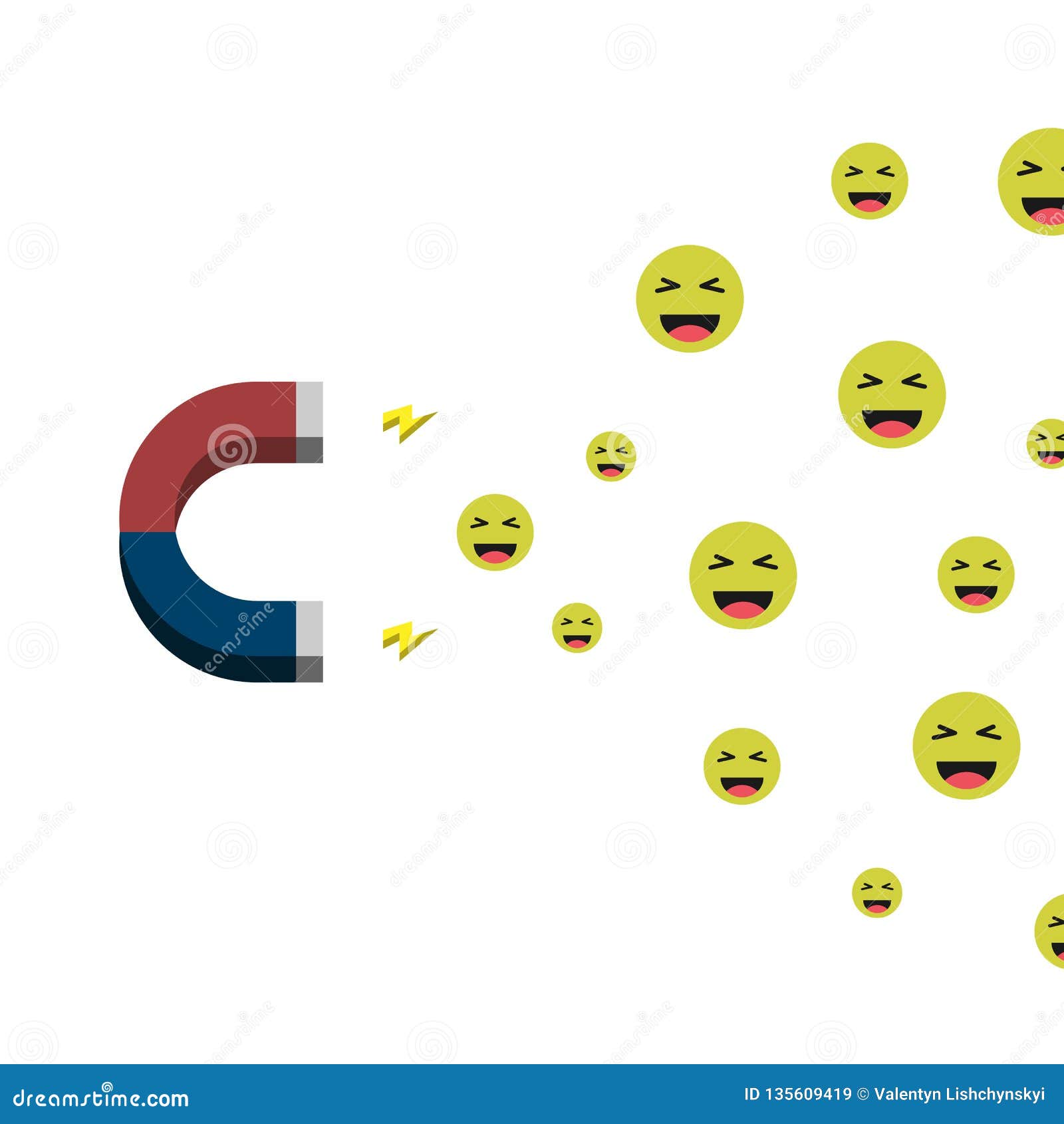 Magnet and Happy Customers Vector Illustration EPS10 Stock Vector ...