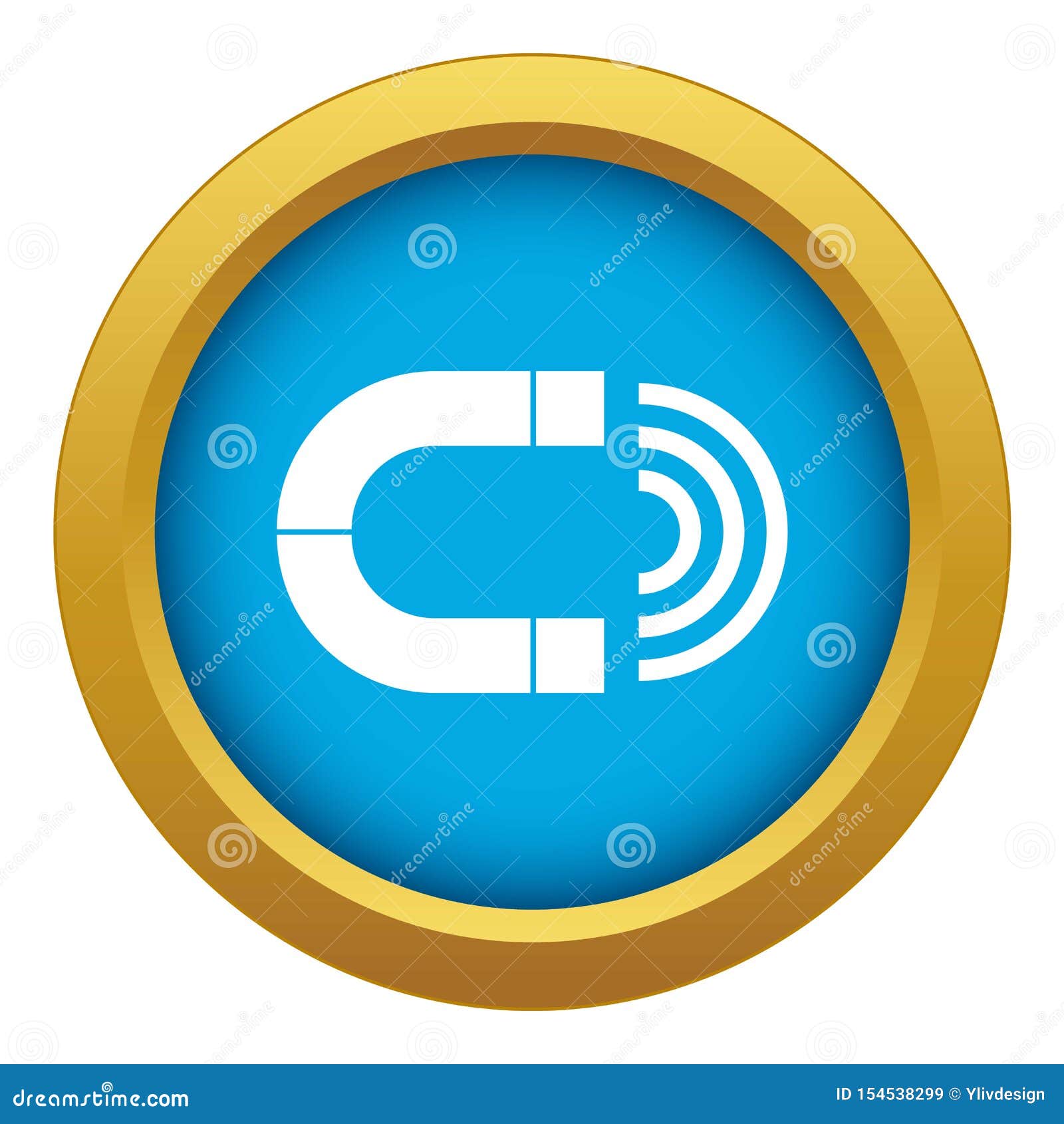 Magnet Icon Blue Vector Isolated Stock Vector - Illustration of ...