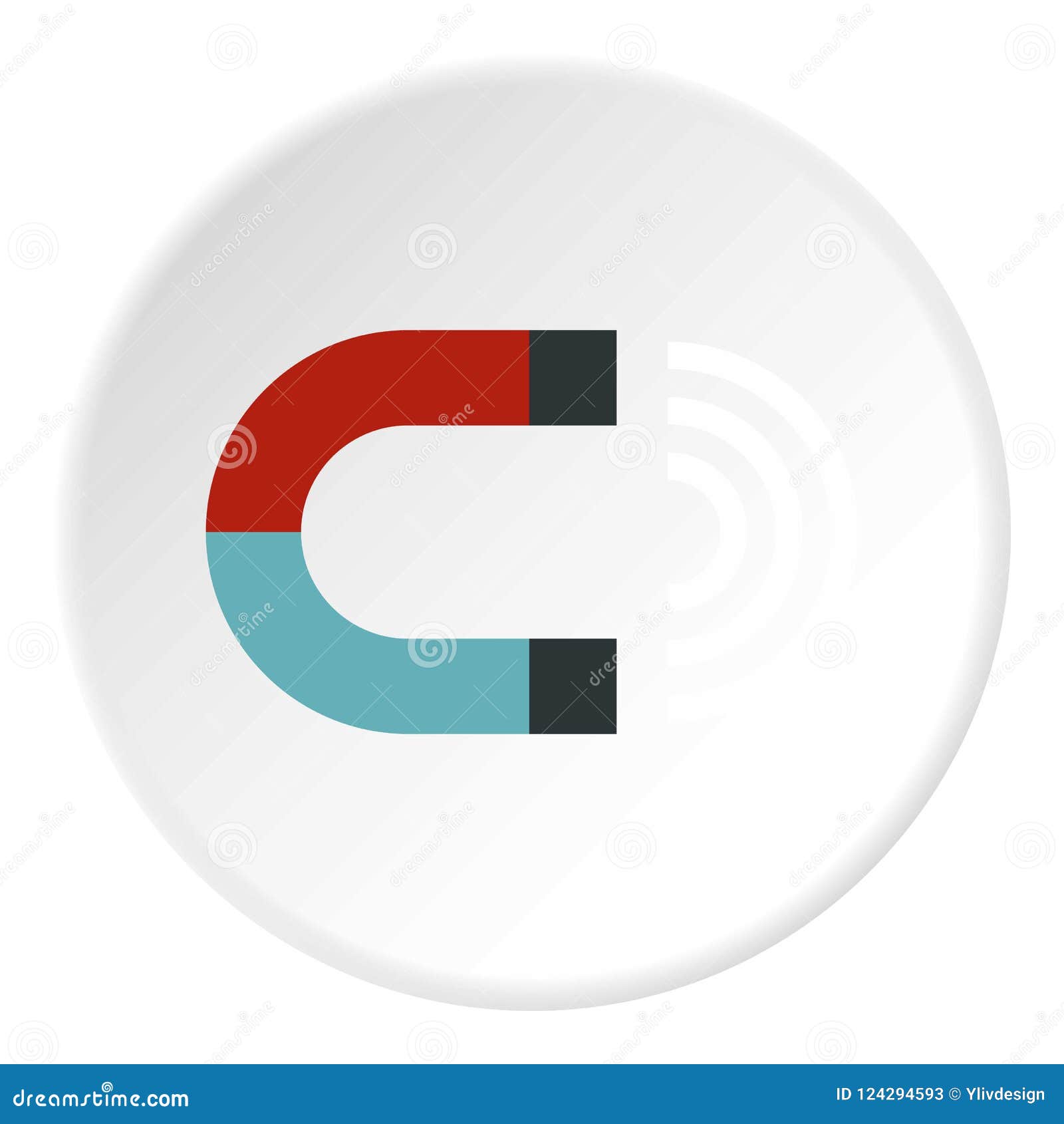 Magnet icon, flat style stock illustration. Illustration of attract ...