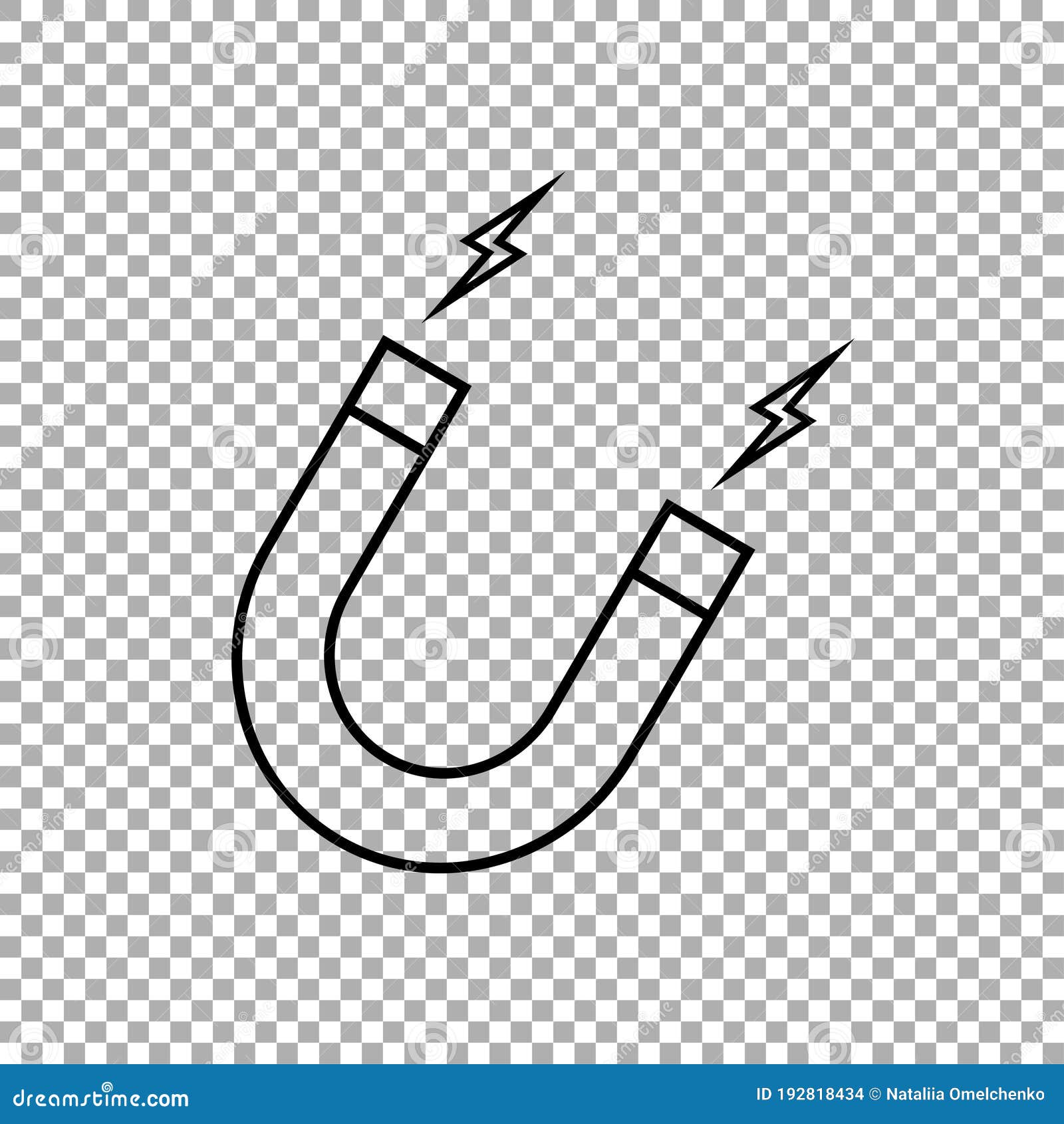 Magnet Icon Isolated on Transparent Background Stock Illustration ...