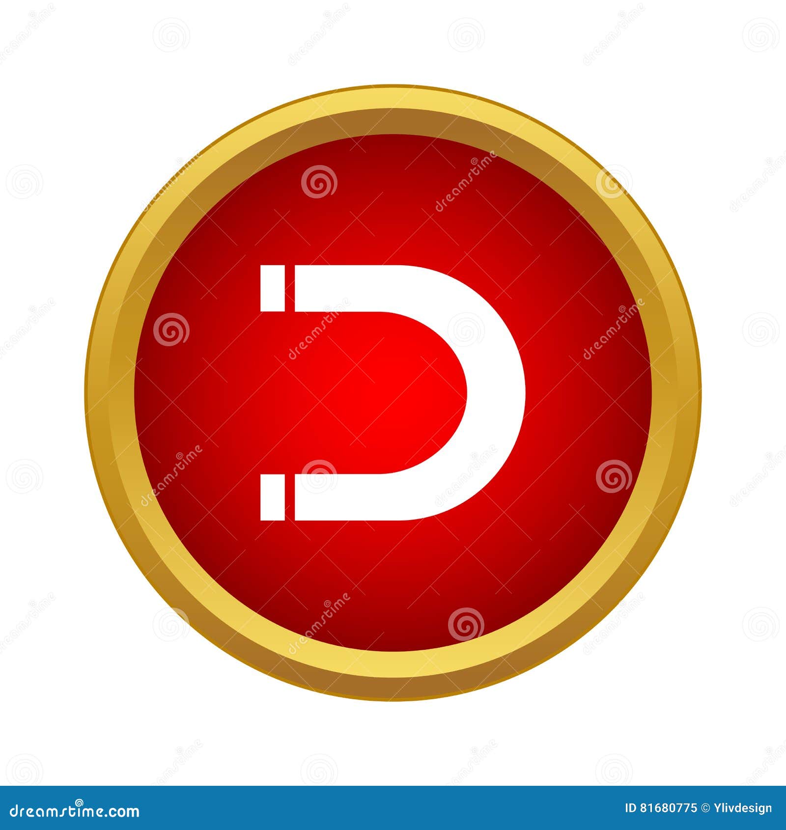 Magnet icon, simple style stock vector. Illustration of ...