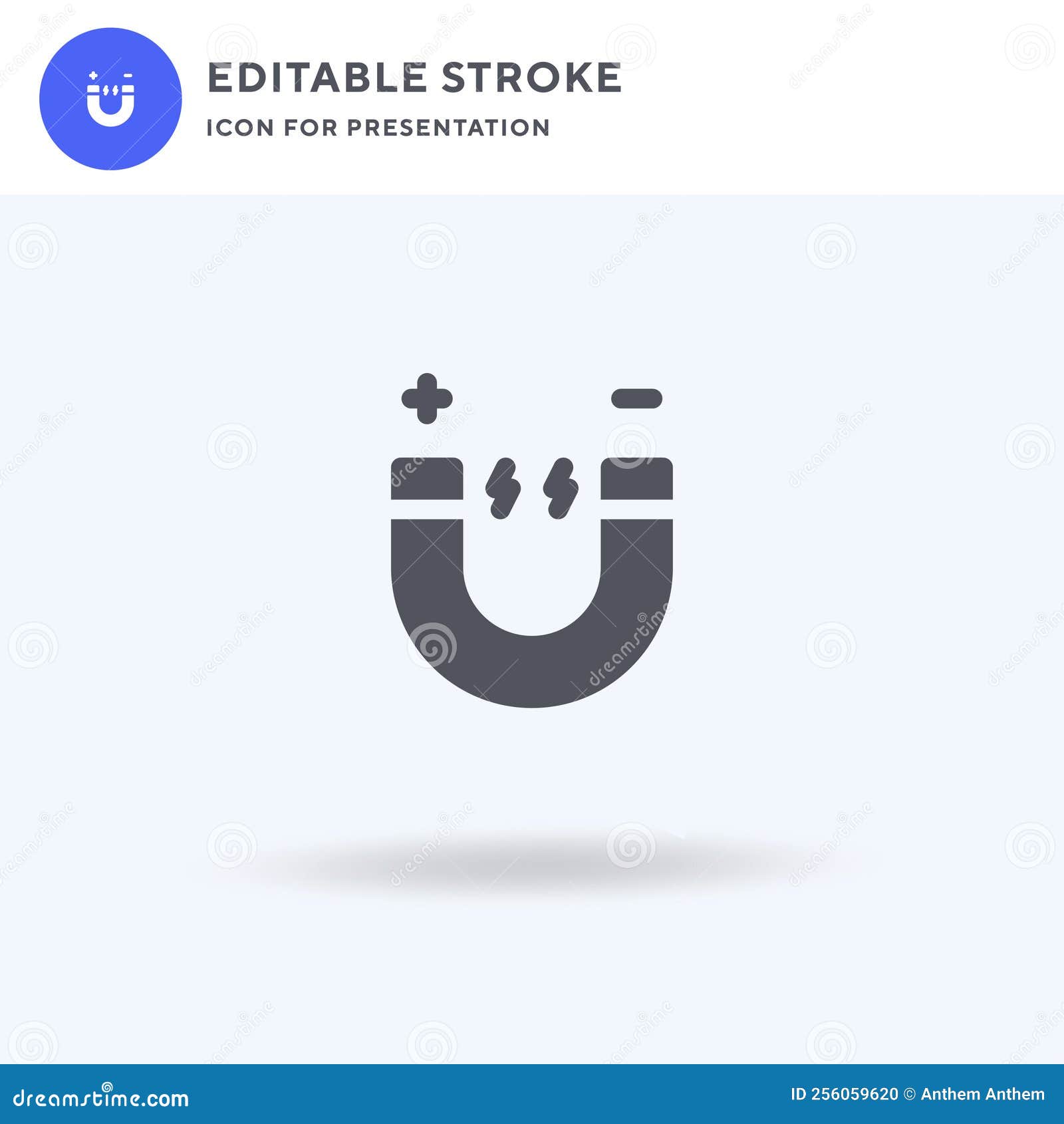 Magnet Icon Vector, Filled Flat Sign, Solid Pictogram Isolated on White ...