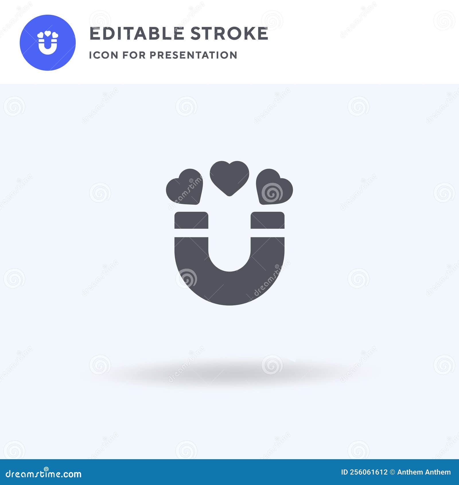 Magnet Icon Vector, Filled Flat Sign, Solid Pictogram Isolated on White ...