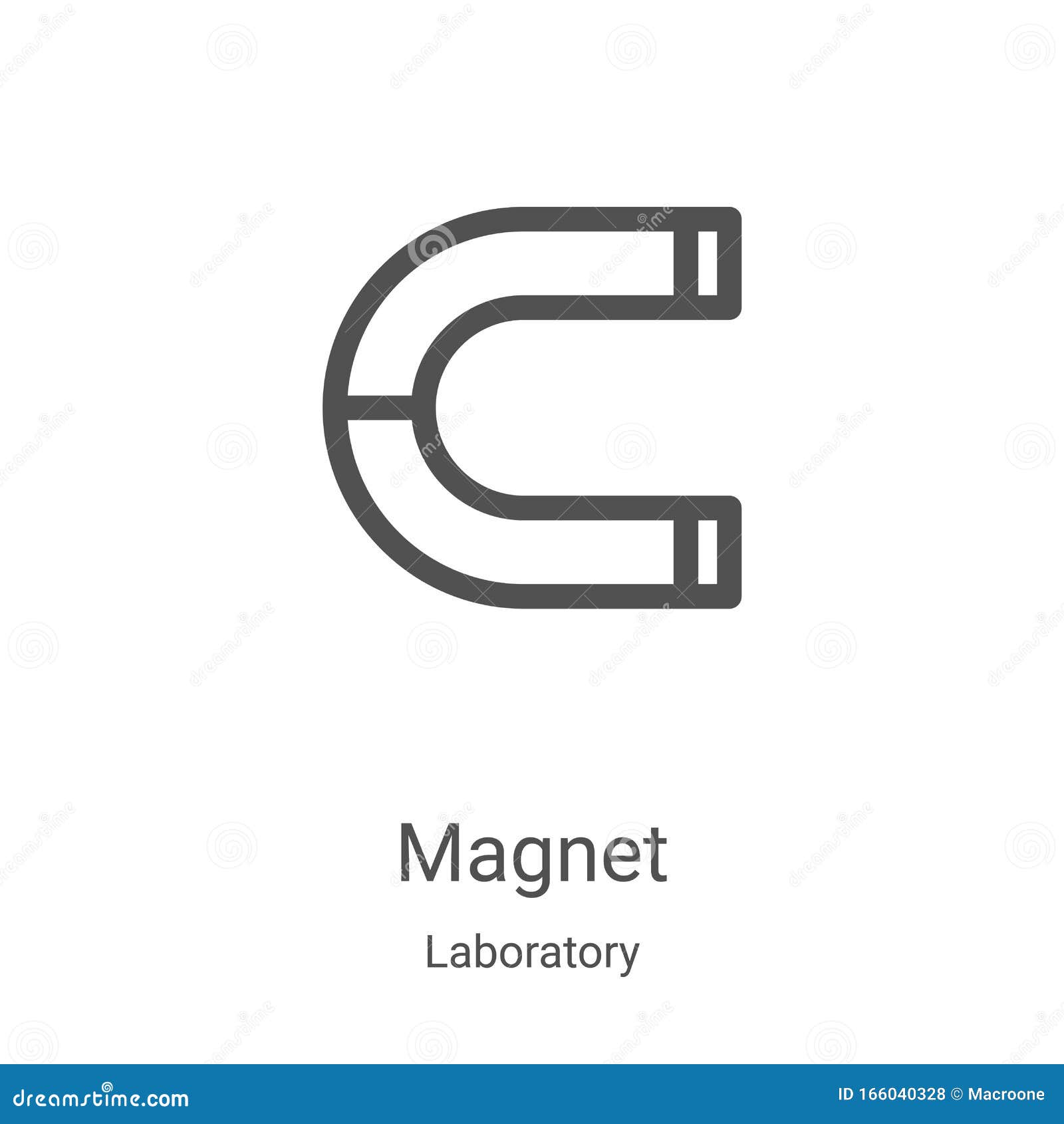 Magnet Icon Vector from Laboratory Collection. Thin Line Magnet Outline ...