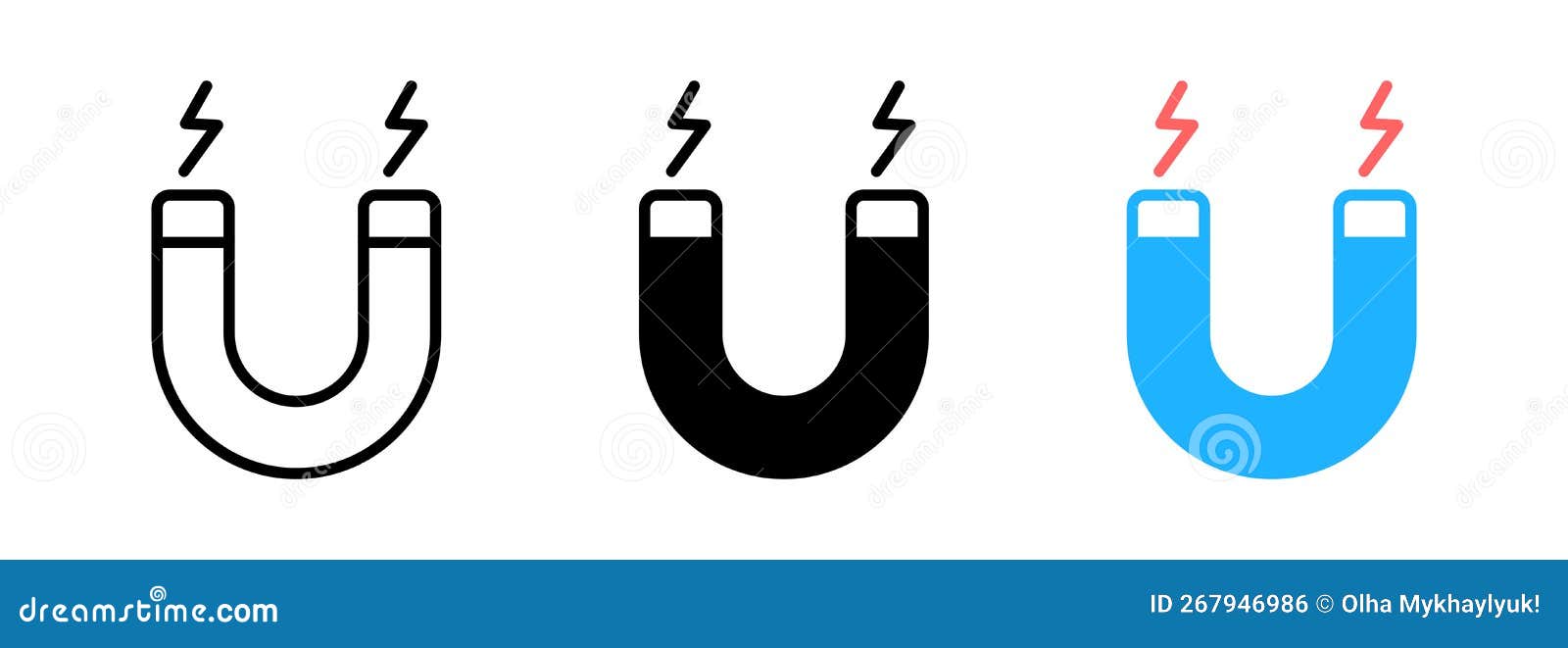 Magnet Icon Vector. Linear Style Sign for Mobile Concept and Web Design ...