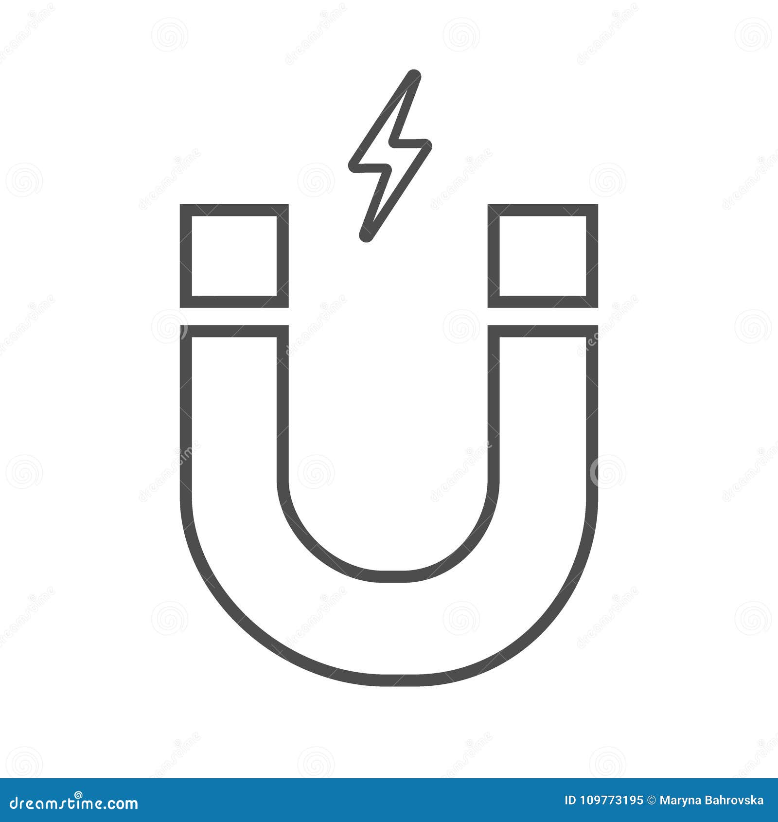 Magnet icon vector stock vector. Illustration of magnetism - 109773195