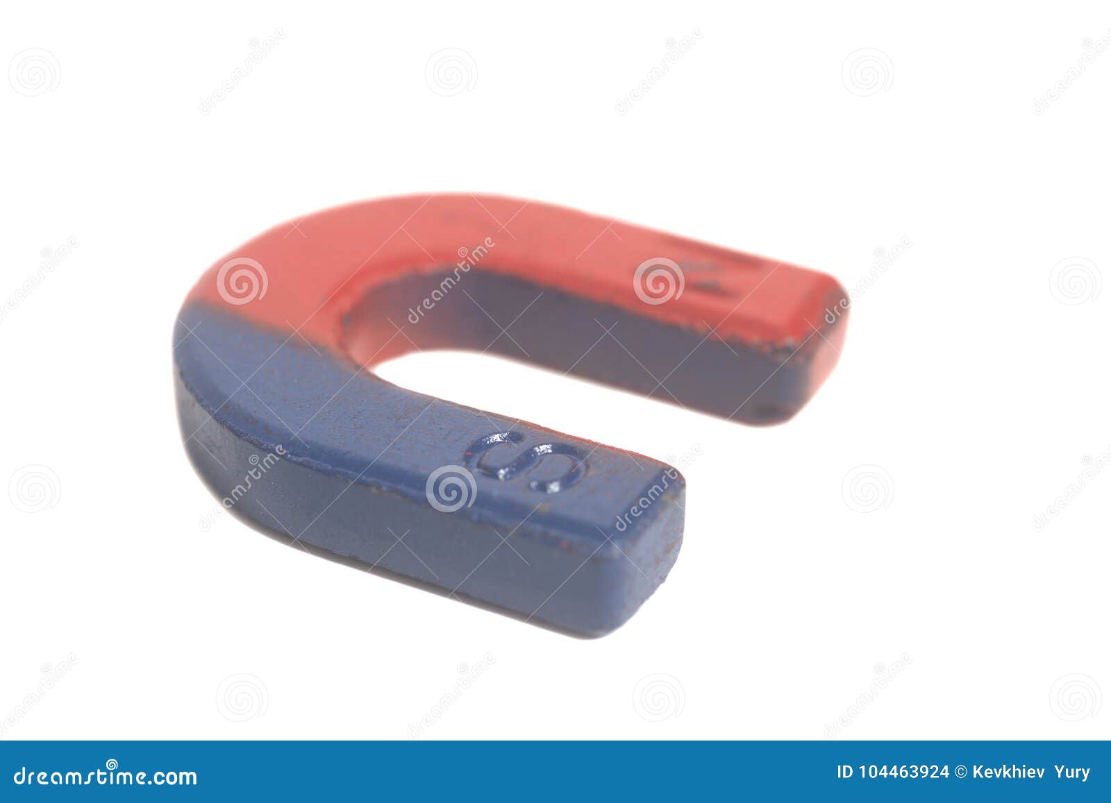 Magnet isolated on white stock photo. Image of magnetic - 104463924