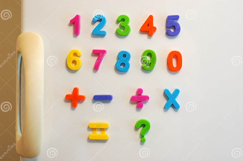 Magnet numbers stock photo. Image of arithmetic, teach - 531886