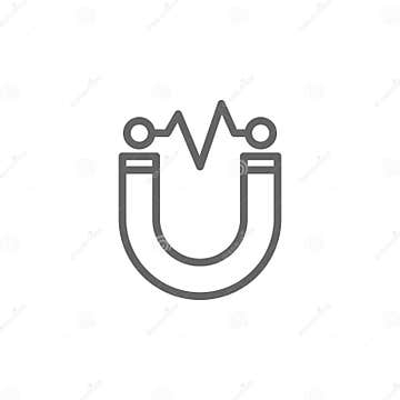 Magnet, Physics Icon. Element of Bio Engineering Illustration Stock ...