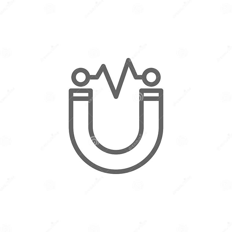 Magnet, Physics Icon. Element of Bio Engineering Illustration Stock ...