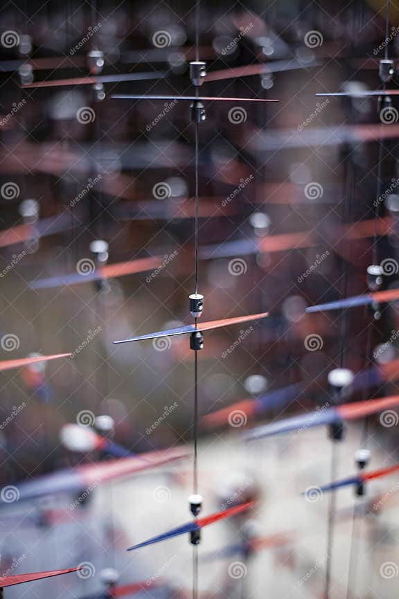 Magnet Pole Arrows Pattern on an Abstract Science Still Stock Image ...