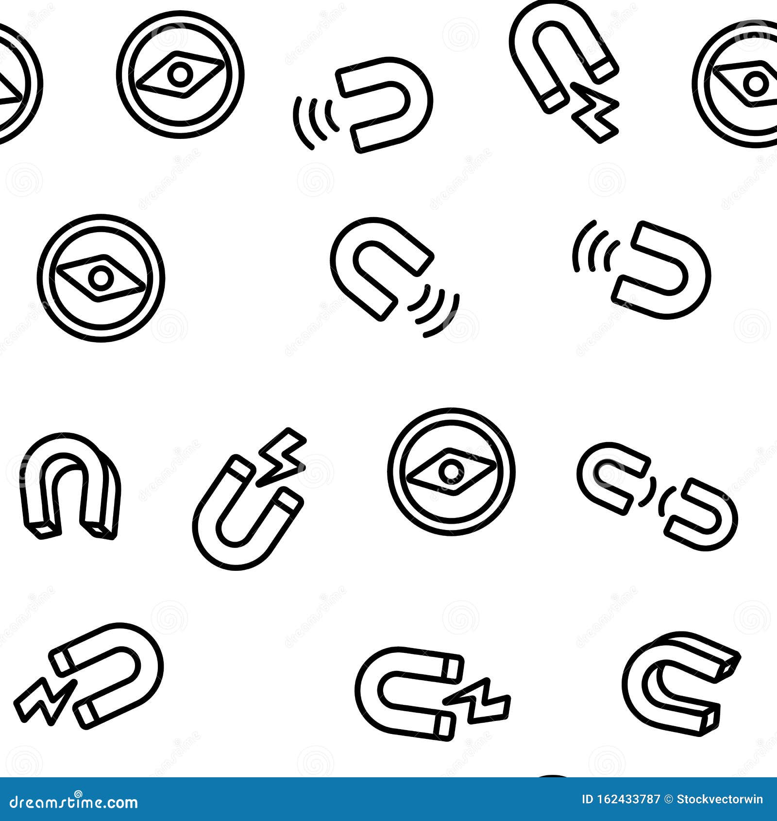 Red Magnet Power Symbol Pictogram Cartoon Vector | CartoonDealer.com ...