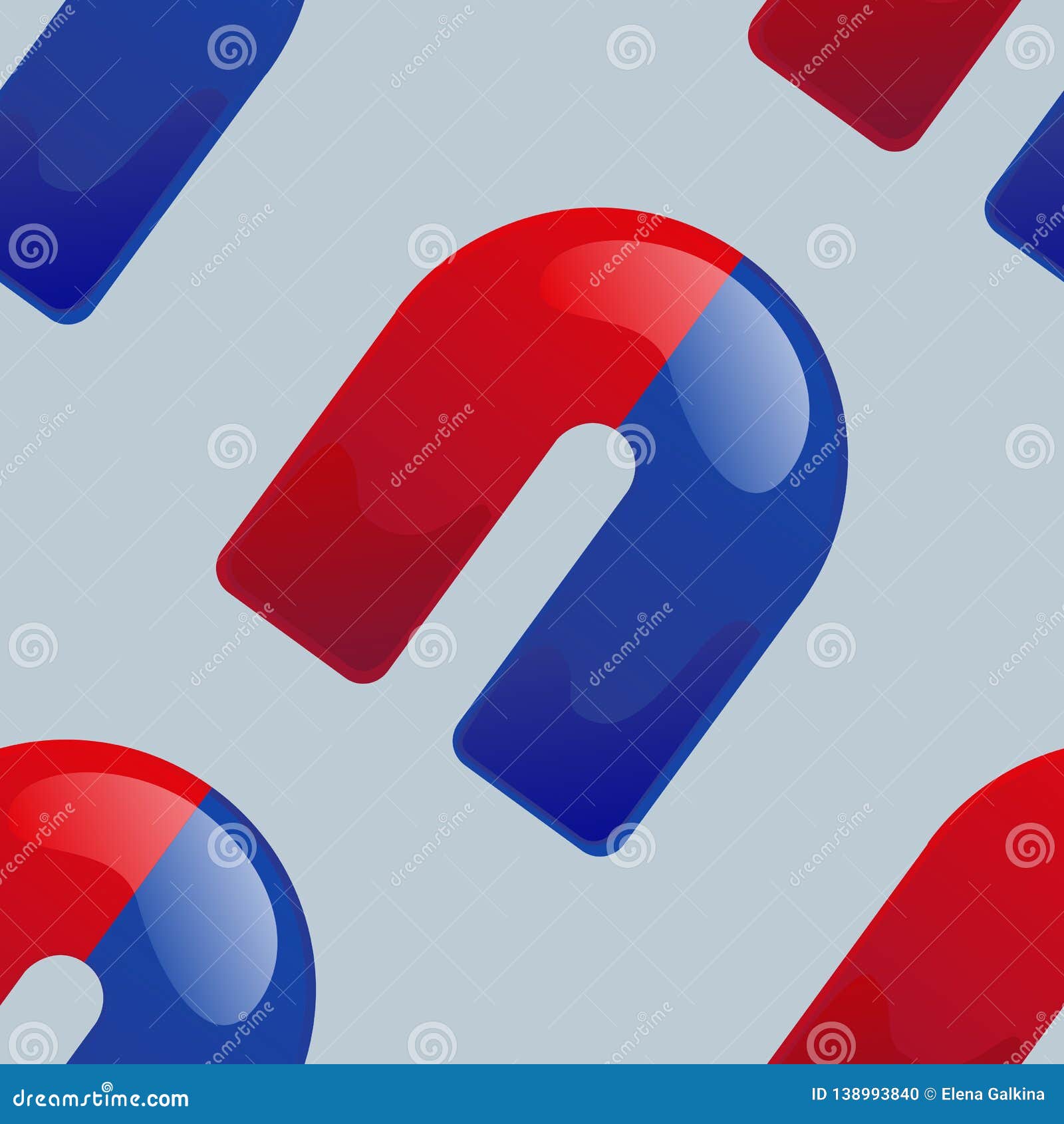 Magnet seamless pattern stock vector. Illustration of force - 138993840